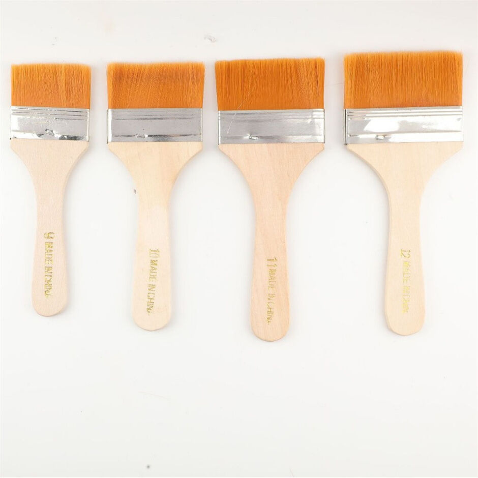 Yellow Hair Brush Nylon Small Brush Set Painting Brush Oil Painting ...