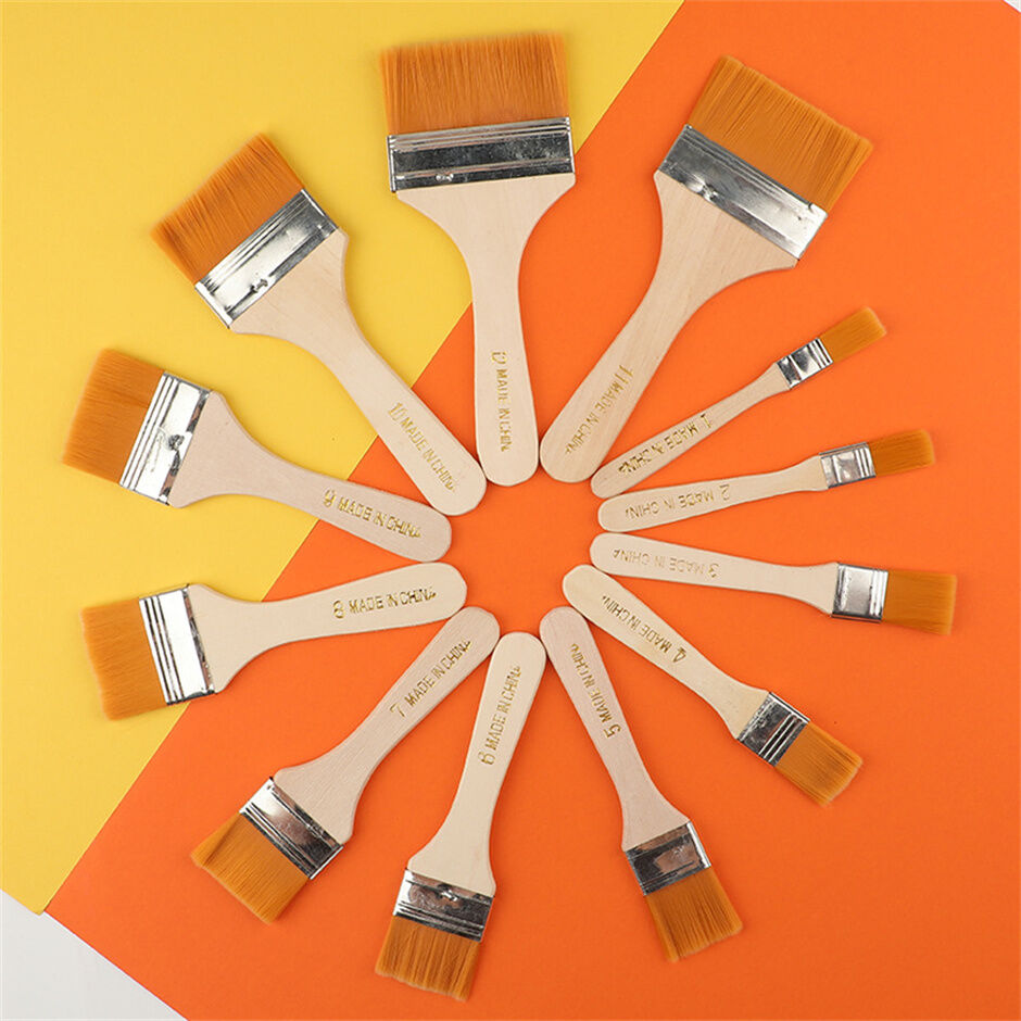 Yellow Hair Brush Nylon Small Brush Set Painting Brush Oil Painting ...