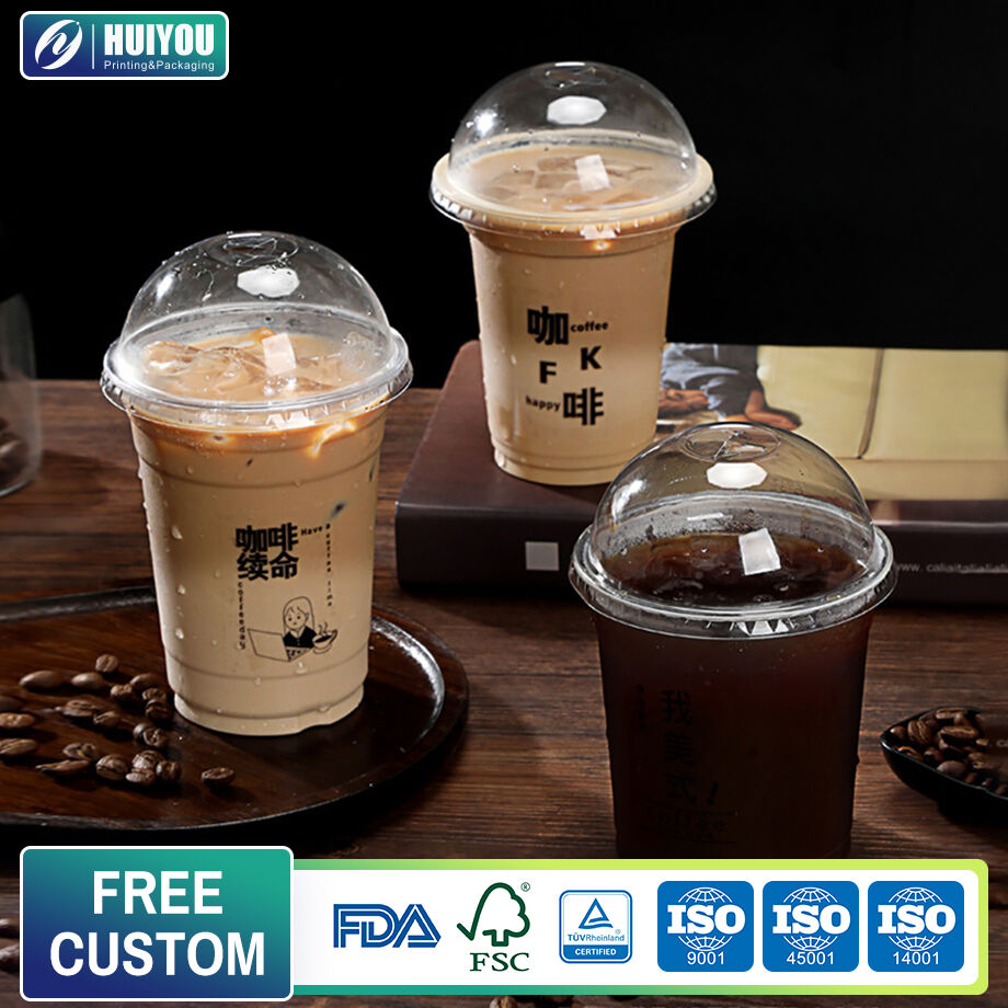 Plastic Cups Custom Disposable Bubble Boba Tea Thickened Injection ...