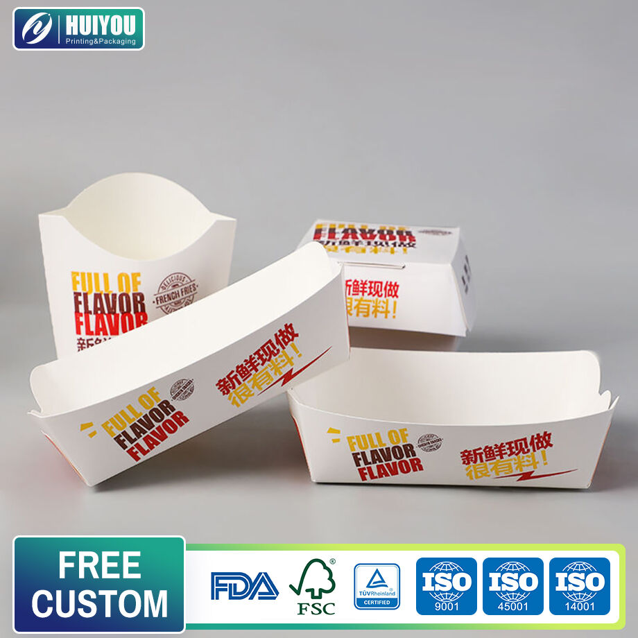 Food Packaging Custom Disposable Food Container Paper Boat-shaped Food ...