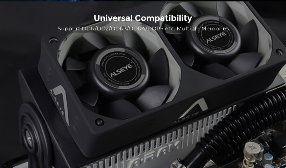 Alseye Computer Case Memory Cooler With Rgb Fan 4pin Pwm Fan Rubber ...