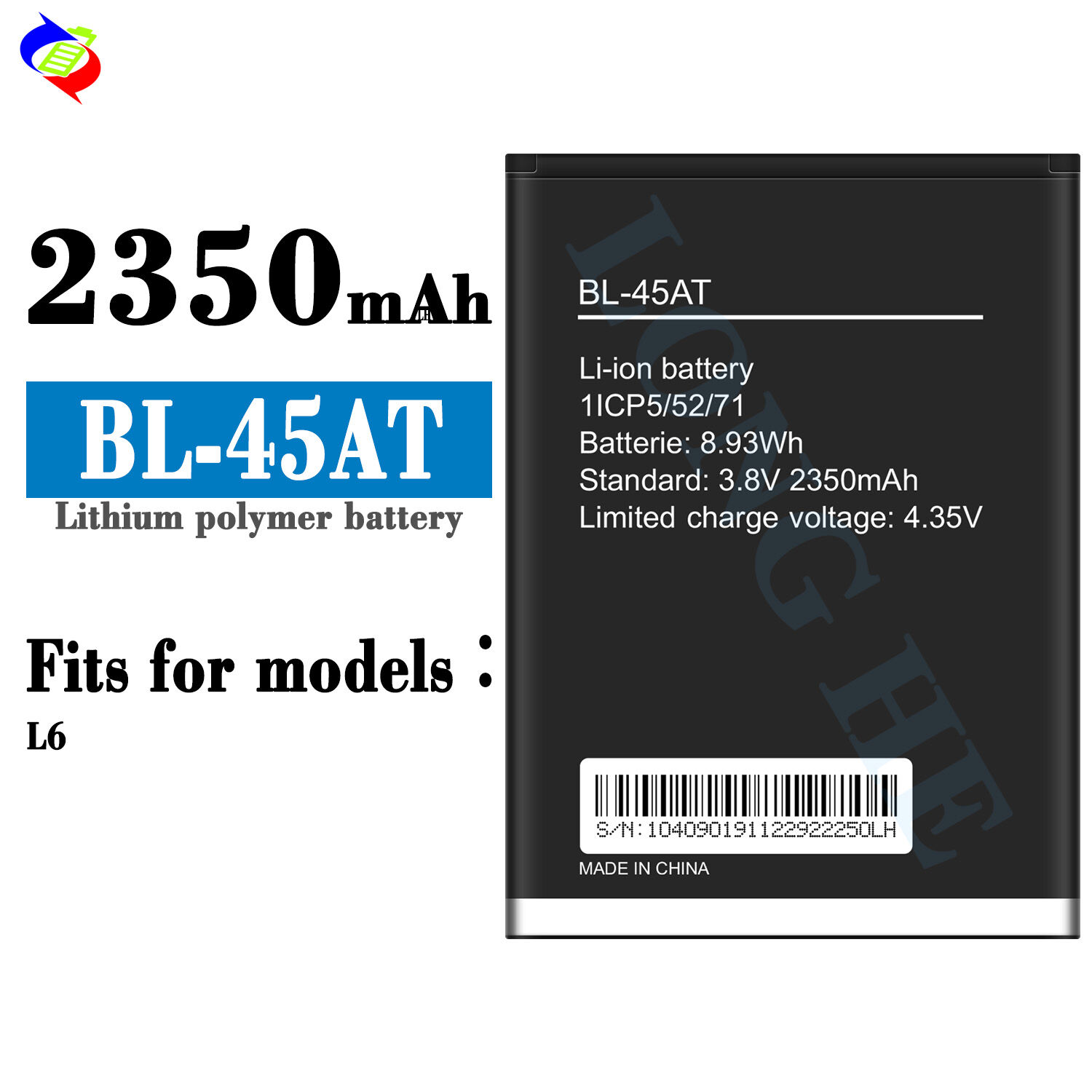 2350mah Bl-45at 100% Zero Cycle Health Cell Phone Battery For Tecno L6 ...