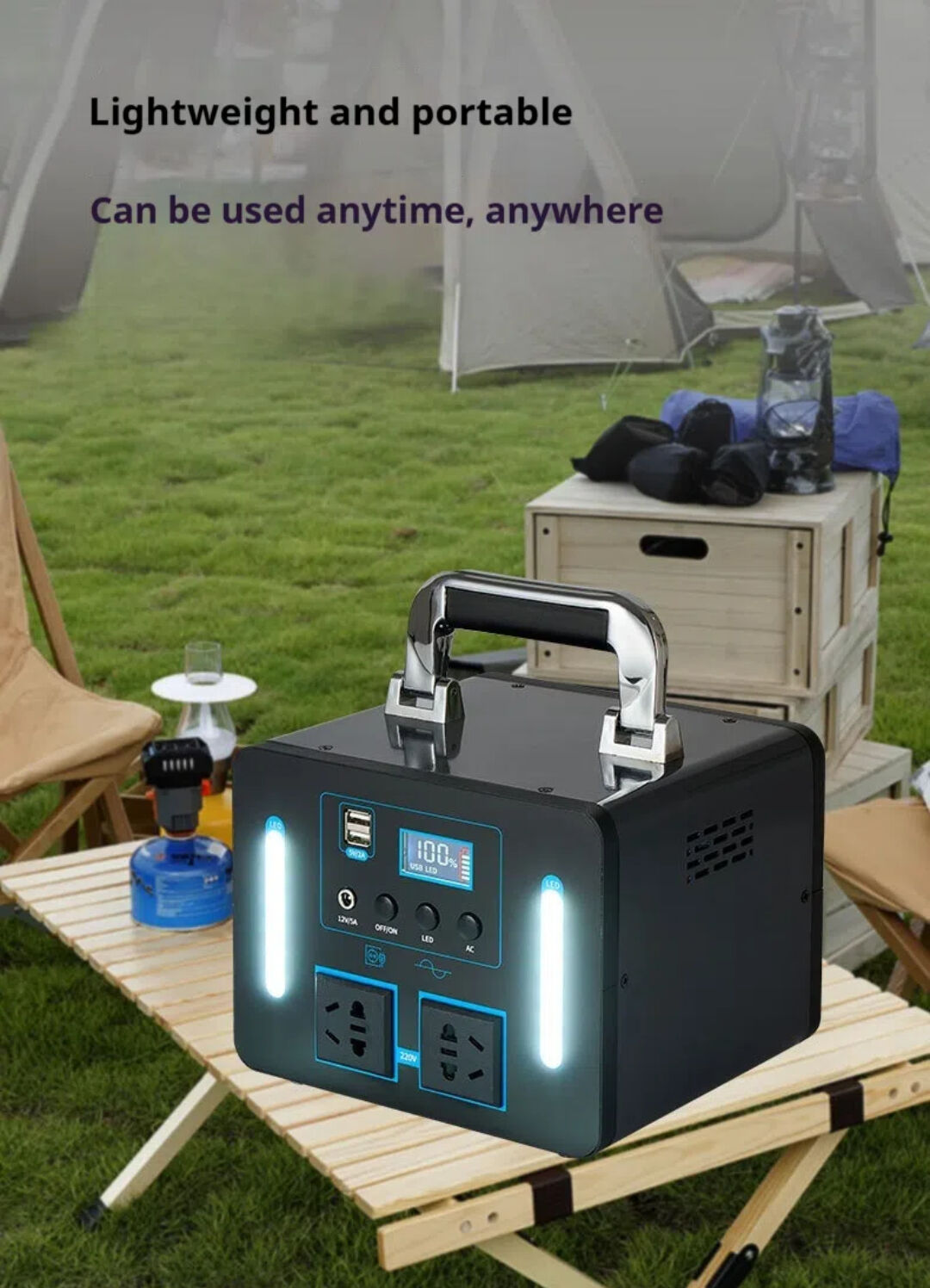300w High Power Outdoor Portable Power Station Solar Generator For ...
