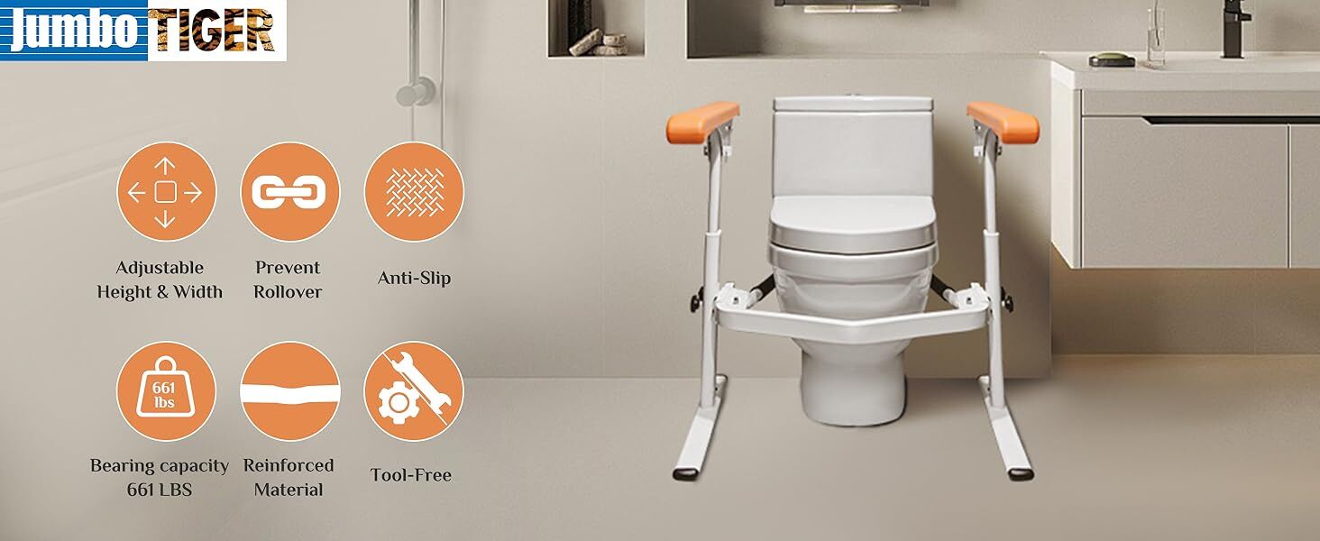 Buy China Wholesale Heavy Duty Toilet Safety Frame And Rail For Seniors ...