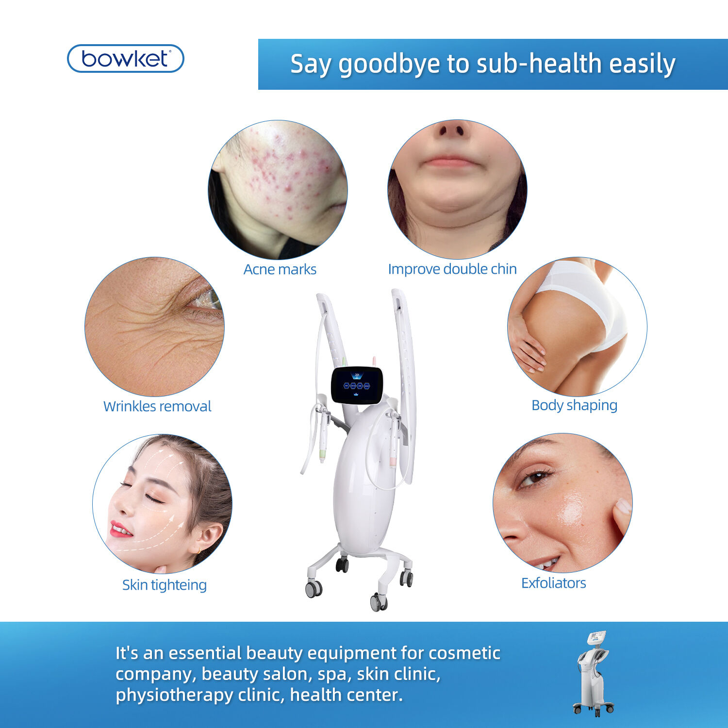 Bowket Face Lifting Maschine 6.78mhz Monopolar Rf Loose Skin Tightening ...