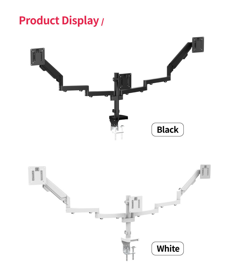 Ergonomic Triple Monitor Stand 3 Arm Monitor Holder 3-screen Monitor ...