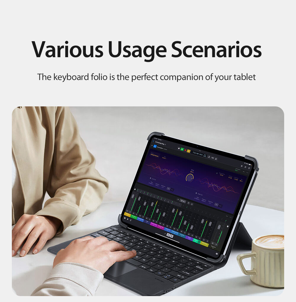 11inch Universal Folding Bluetooth Keyboard Case Cover For 10.1 Inch ...