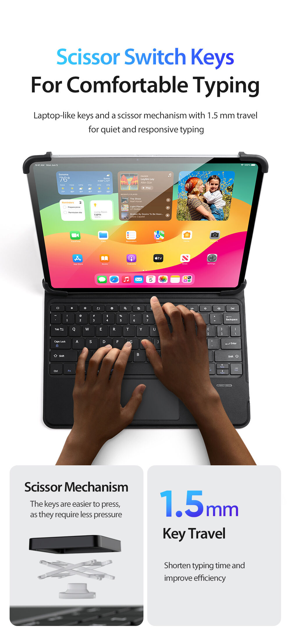 11inch Universal Folding Bluetooth Keyboard Case Cover For 10.1 Inch ...