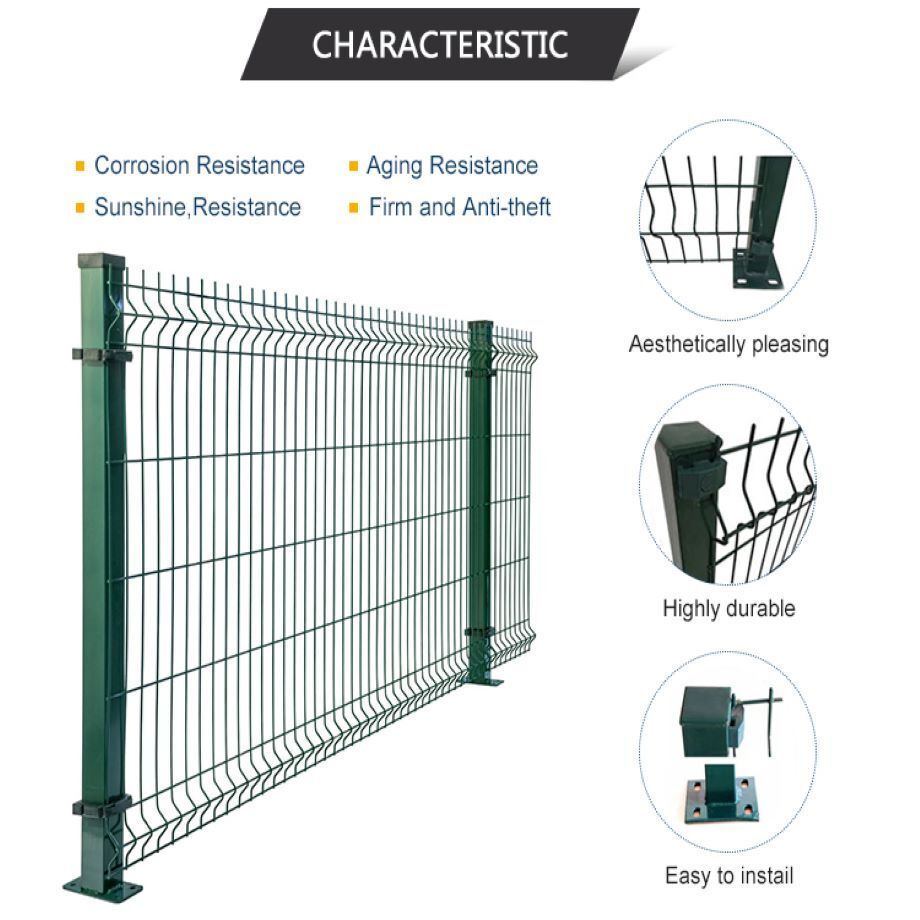 Galvanized Outdoor Perimeter 3d Fence Curved Welded Mesh Weaved Security Fencing - China ...