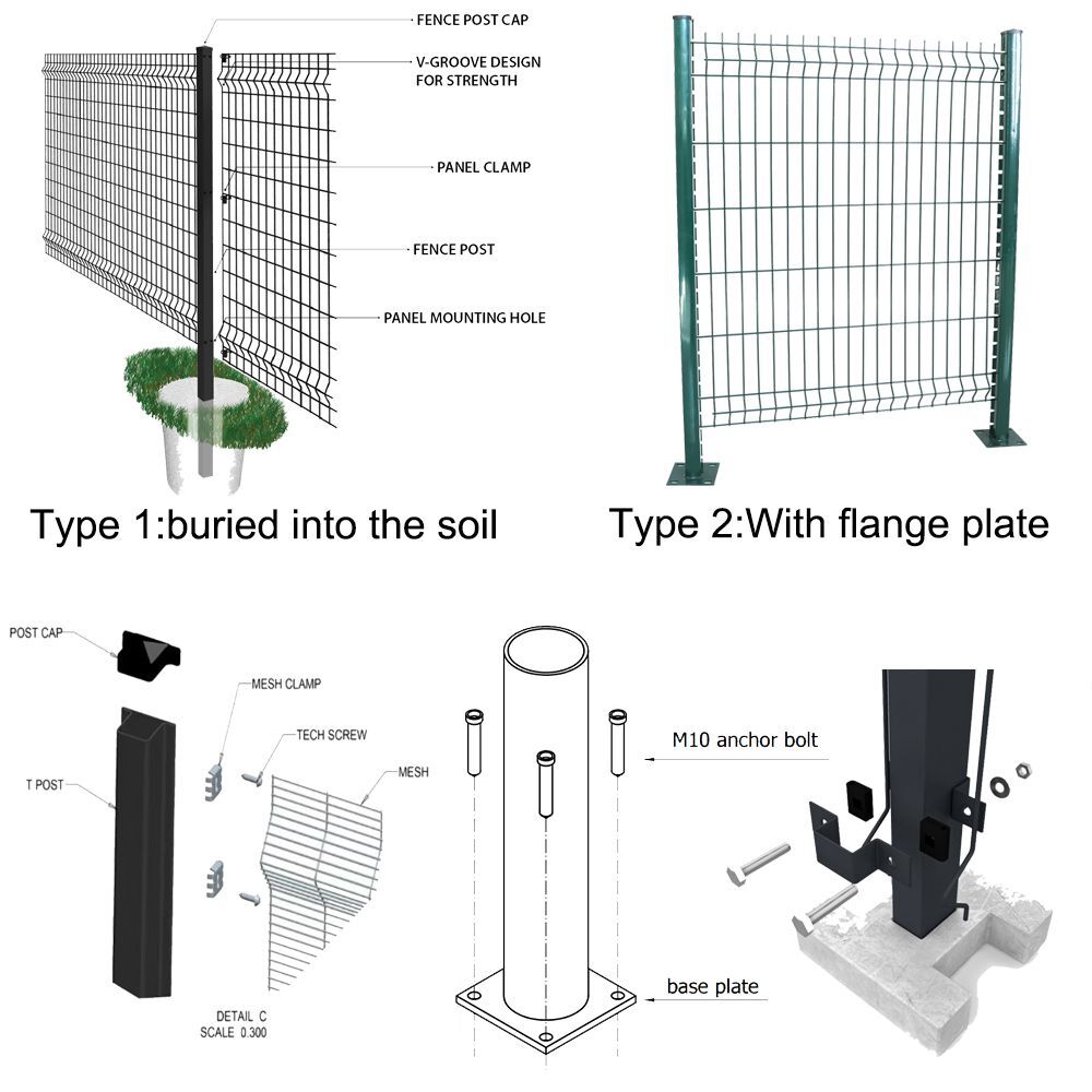 Galvanized Outdoor Perimeter 3d Fence Curved Welded Mesh Weaved Security Fencing - China ...