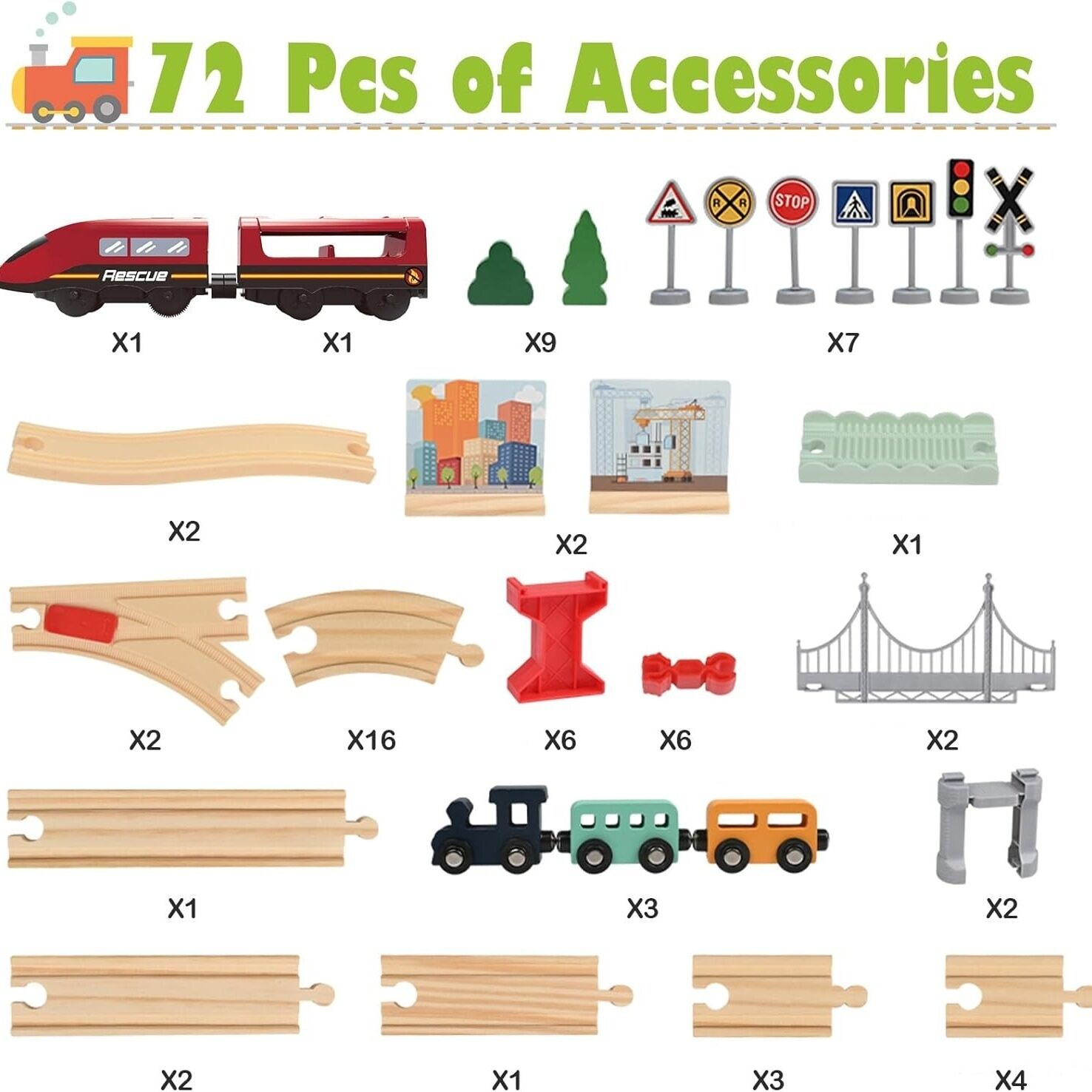 Cheap Wooden Train Set For Toddlers, Toy Car Track Set, Wooden Train Set, Train Set For Toddler ...