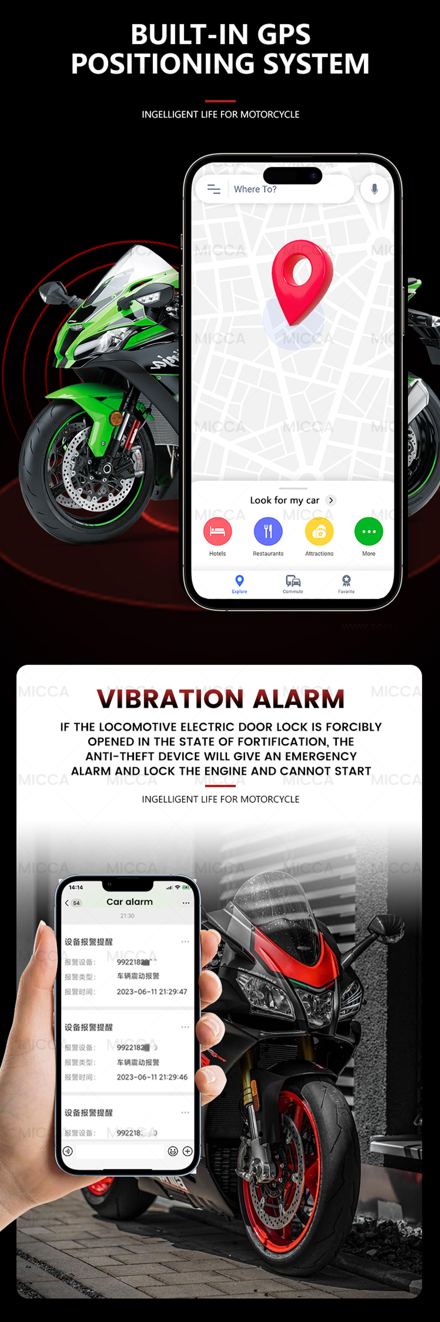 Rfid Proximity Motorcycle Alarm For Automatic Arm/disarm/proximity ...