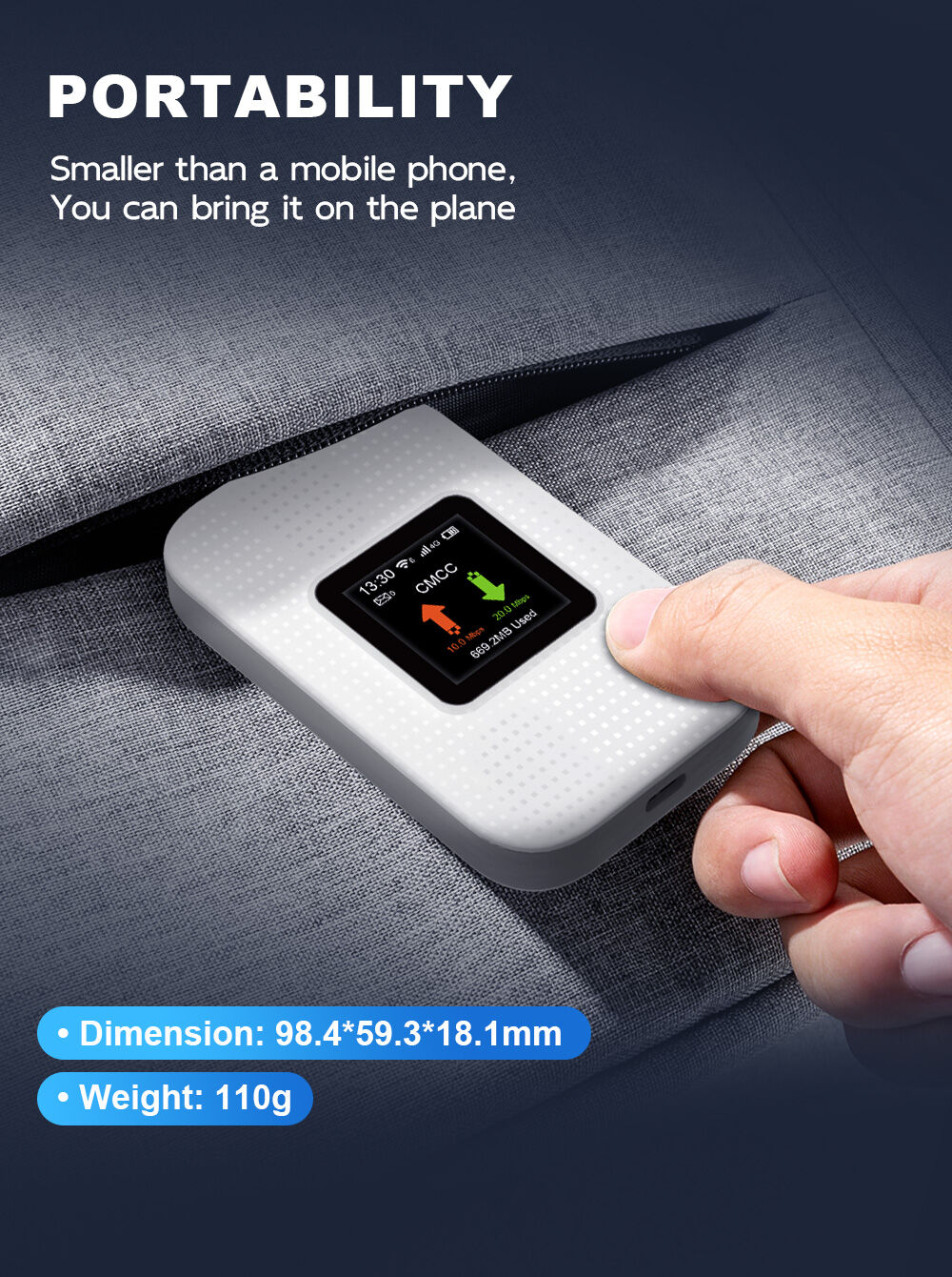 Jimi Hotspot Moq Hotspot Routeur Portable Wifi Routers Pocket Hotspot ...