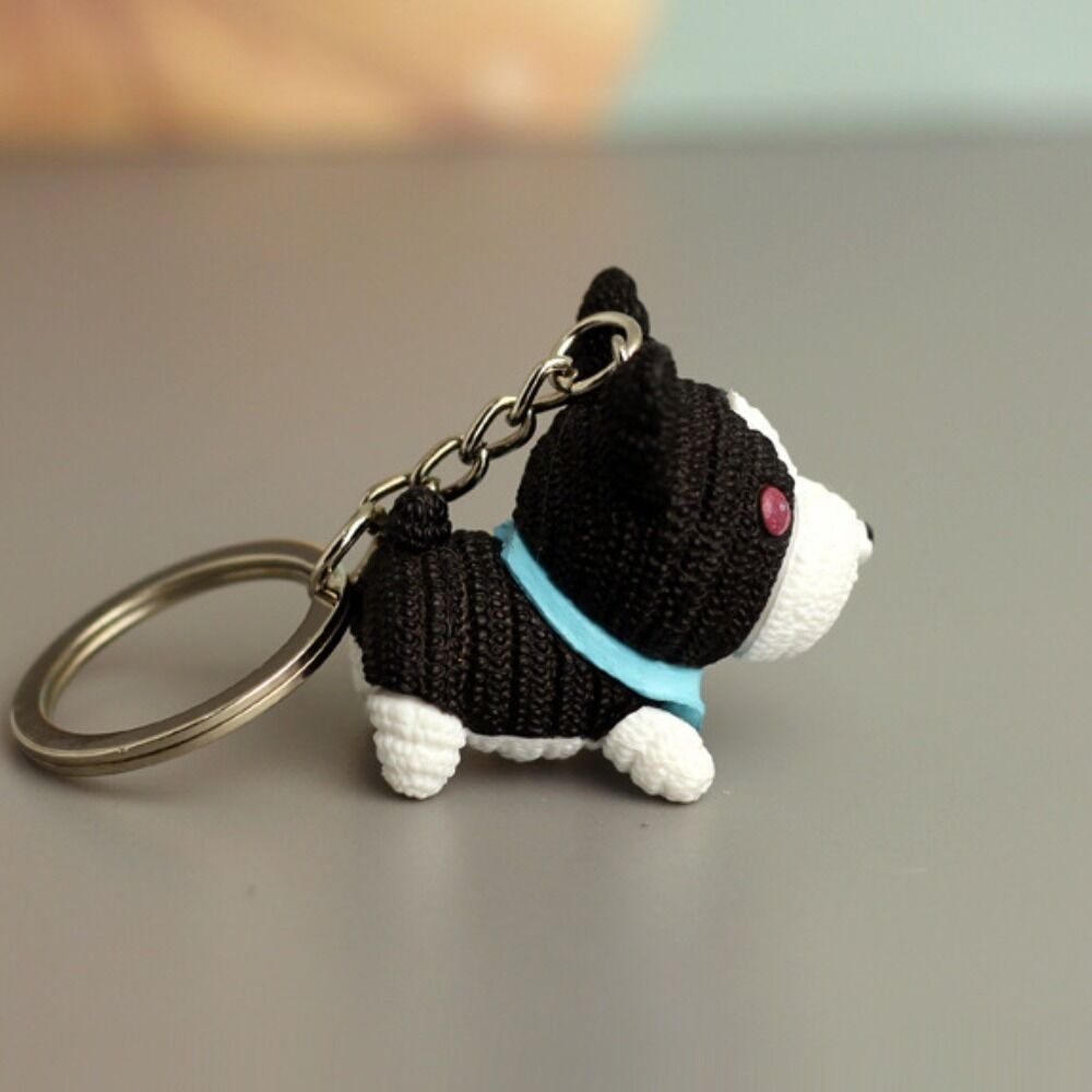 Mini Handmade Cute Crochet Puppy Dog Keychain Emotional Support ...
