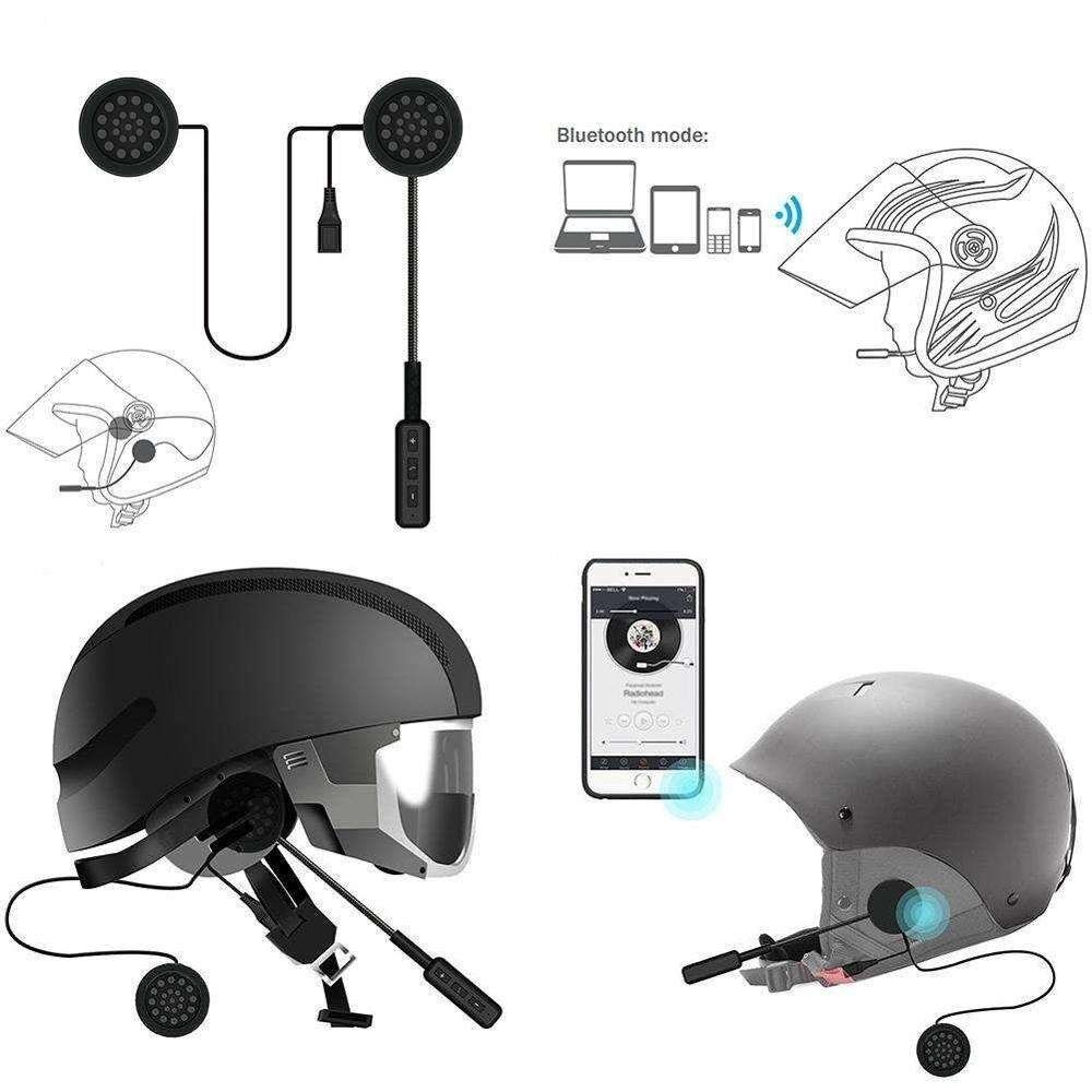 Sports Motorcycle Helmet Headset With Bluetooth Handsfree Music Call ...