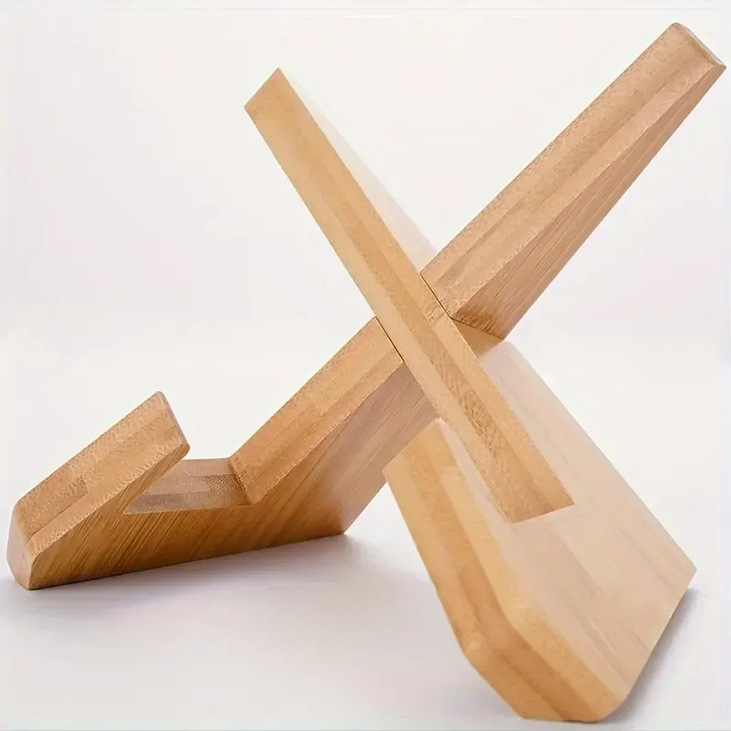 Bulk Buy China Wholesale Cheap Bamboo Wooden Recipe Holder X-shaped ...