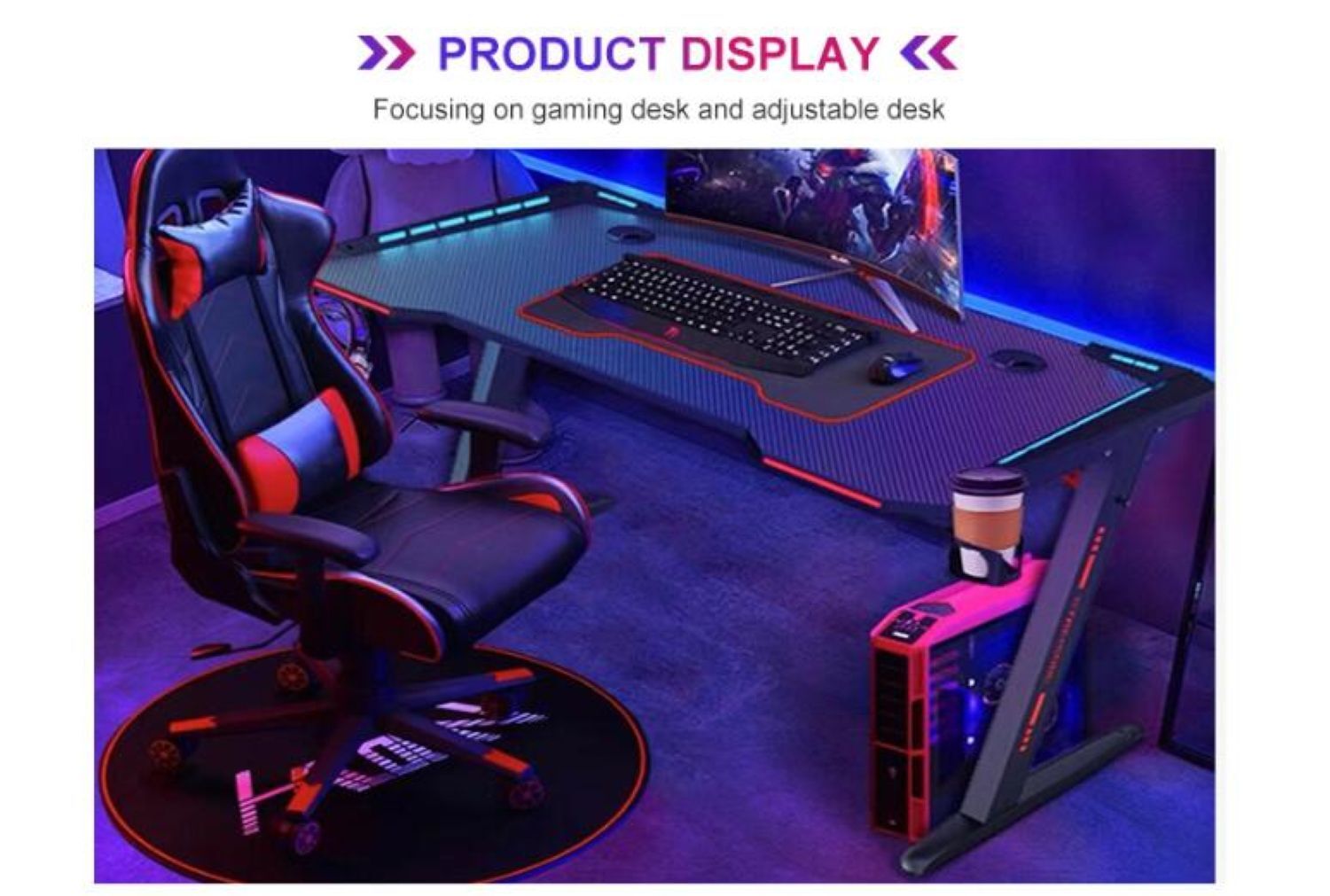Game Competition Esports Table Floor Type Z-shaped Phantom Computer ...
