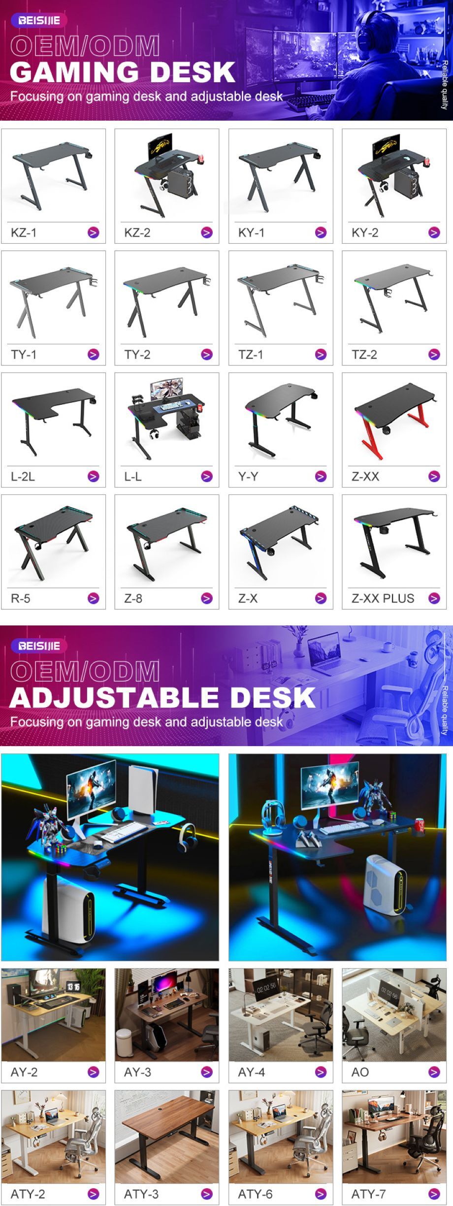 Game Competition Esports Table Floor Type Z-shaped Phantom Computer Table Table Competitive ...