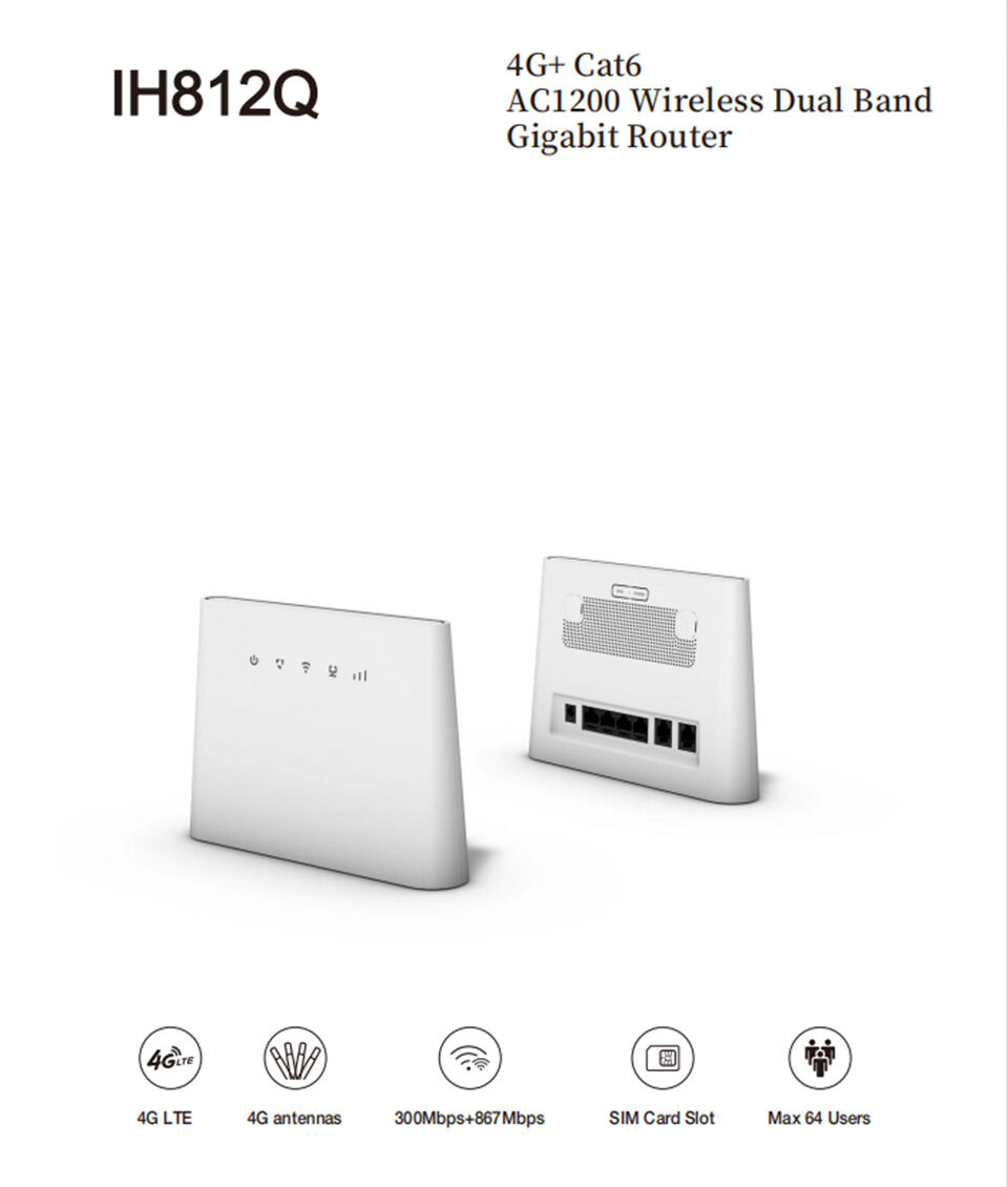 4g Cat6 300mbps Gigabit Router Ac1200 Wireless Dual Band 2.4ghz/5.8tghz ...