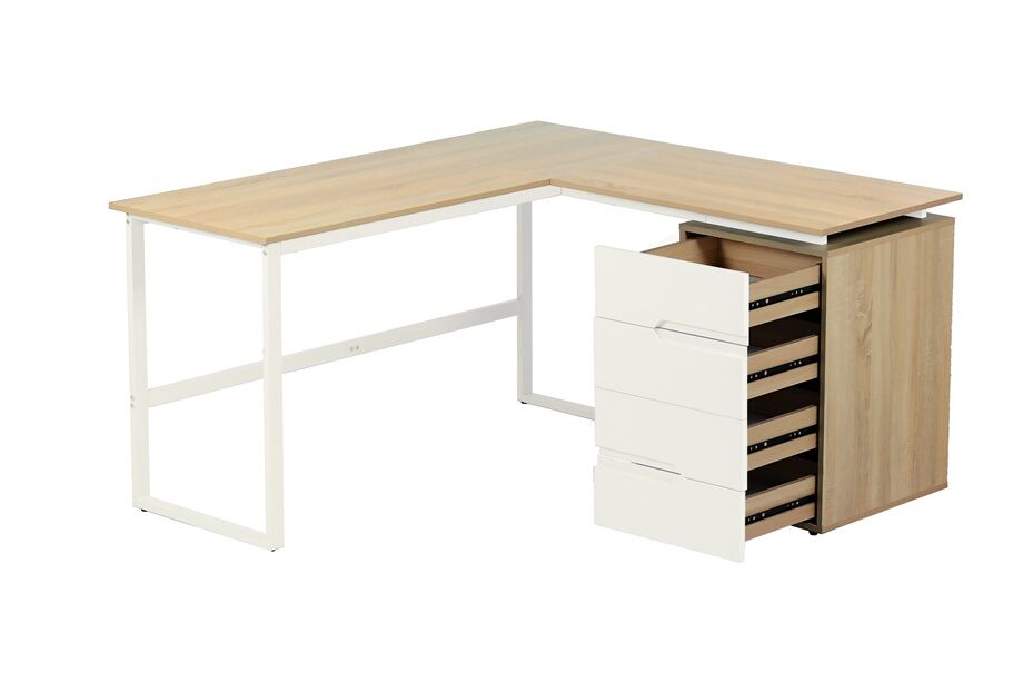 Buy China Wholesale Olin Modern Metal Based Computer Table L-shaped ...