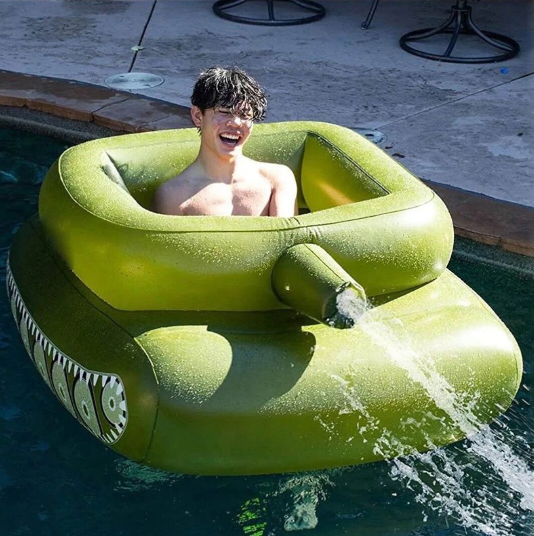 Armored Vehicle Inflatable Tank Float With Multi-function Water Cannons ...