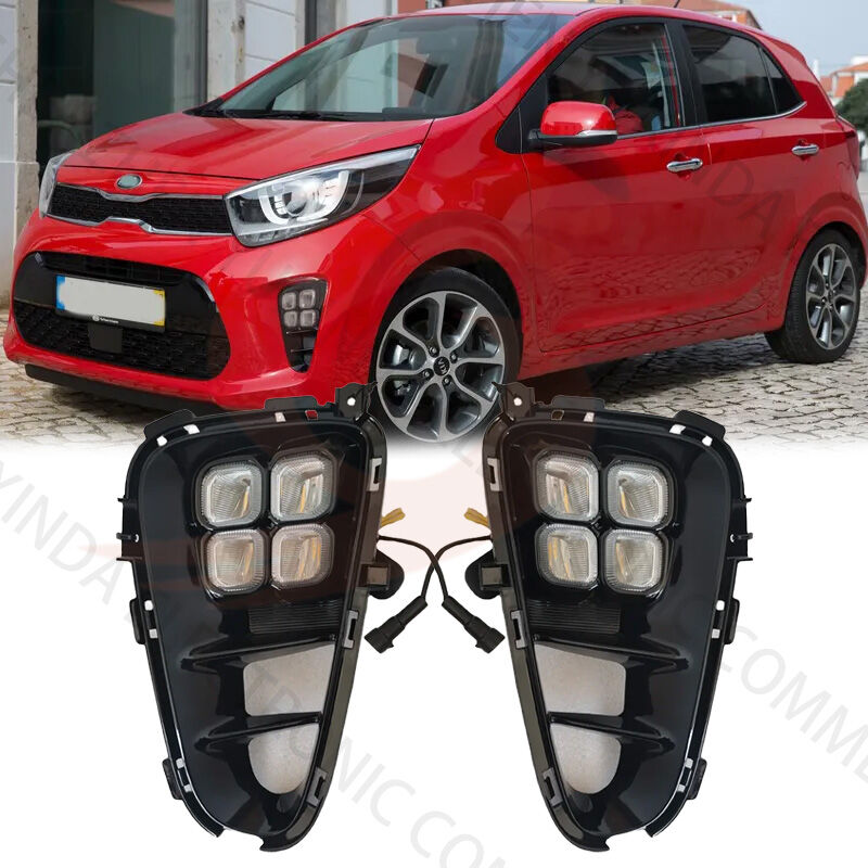 High Quality Fog Headlights For Kia Picanto 2017-2020 Led Drl Daytime ...