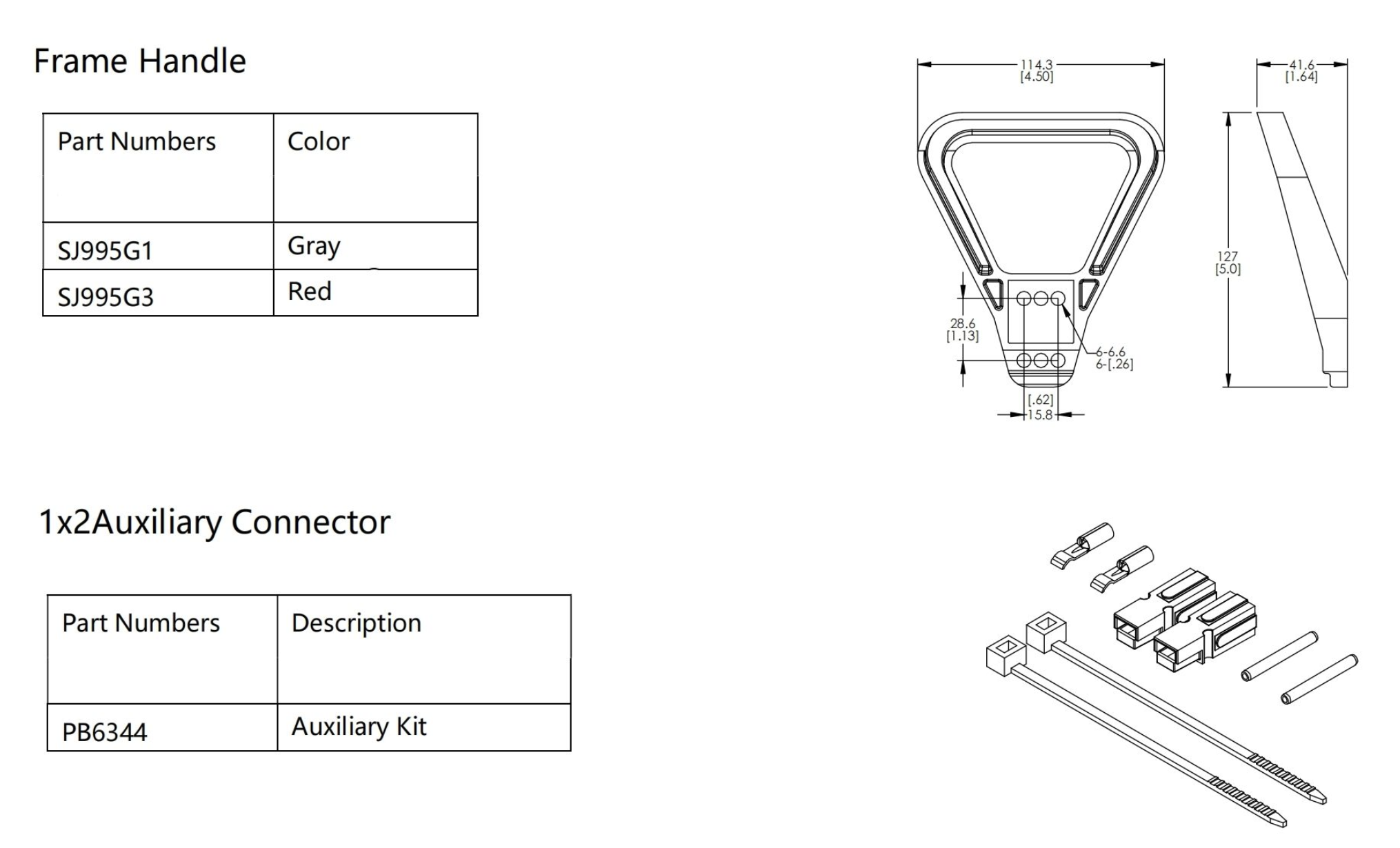 Electric Forklift Vehicles Connector Double Pole Auxiliary Contact ...