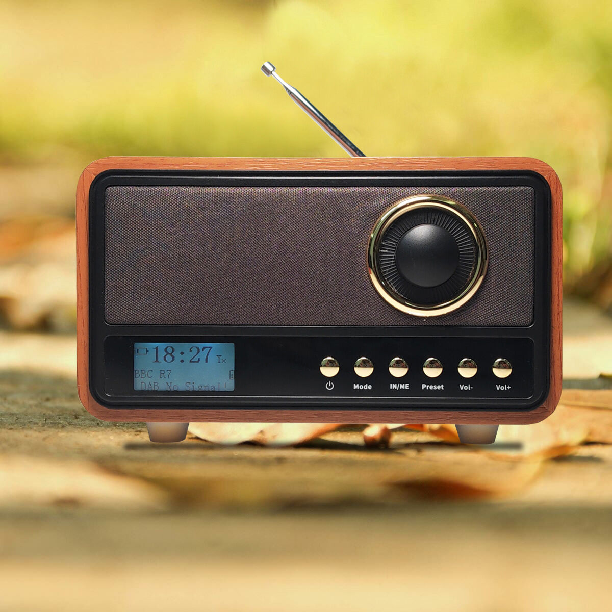Maxcore High End Quality Wood Fm Dab Radio With Bluetooth Time Display ...