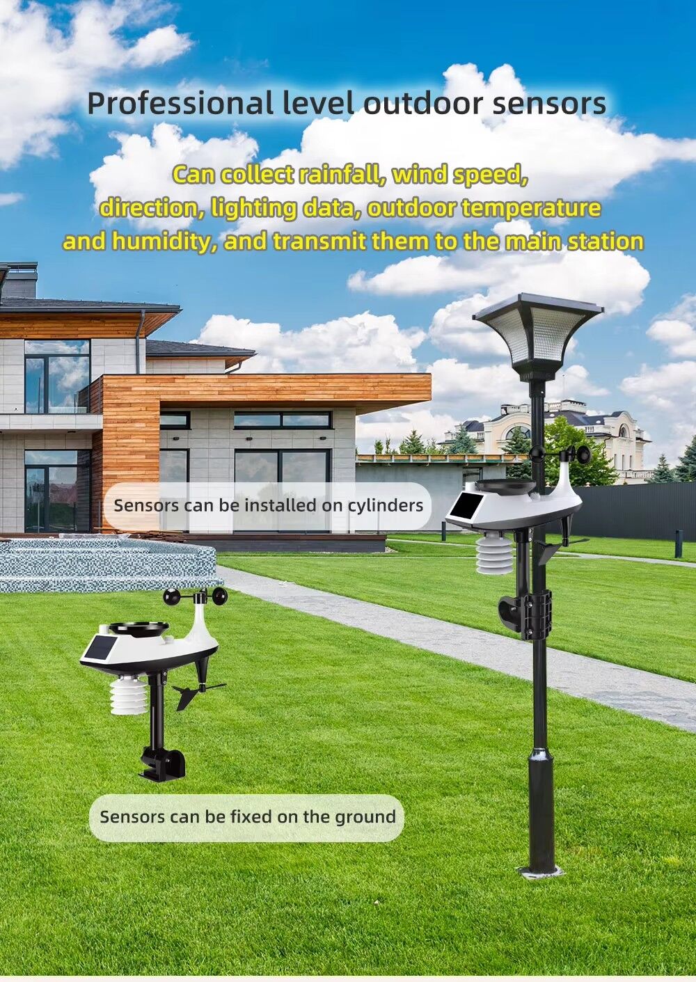 Tuya Wireless Wifi Smart Wind Rain Uv Weather Station Sensor With Lcd ...