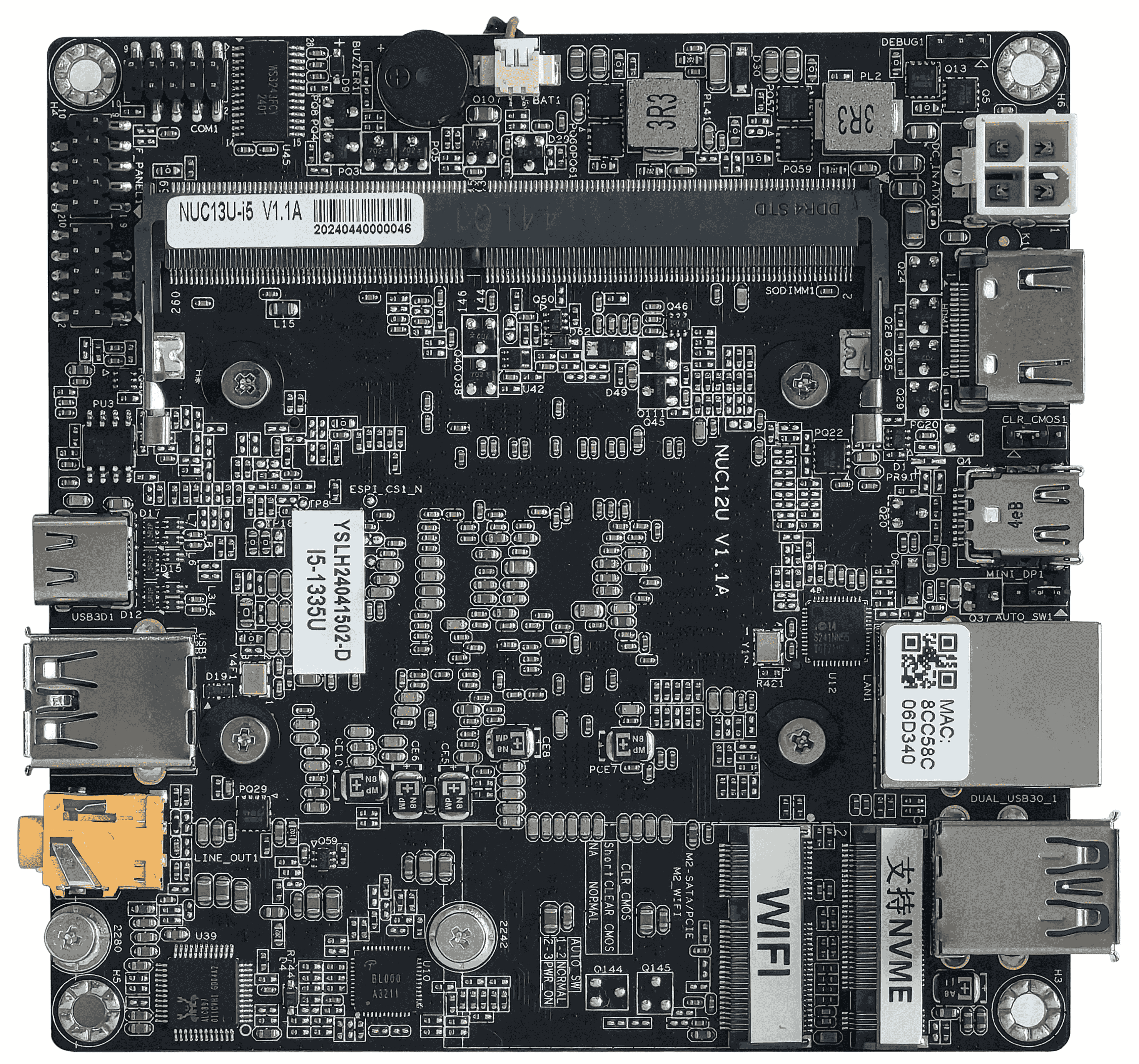 Elsky Nuc12u Motherboard Intel Alder Lake 12th Gen I3 1220p I5 1250p I7 1265u 6-12 Cores 1*mini ...