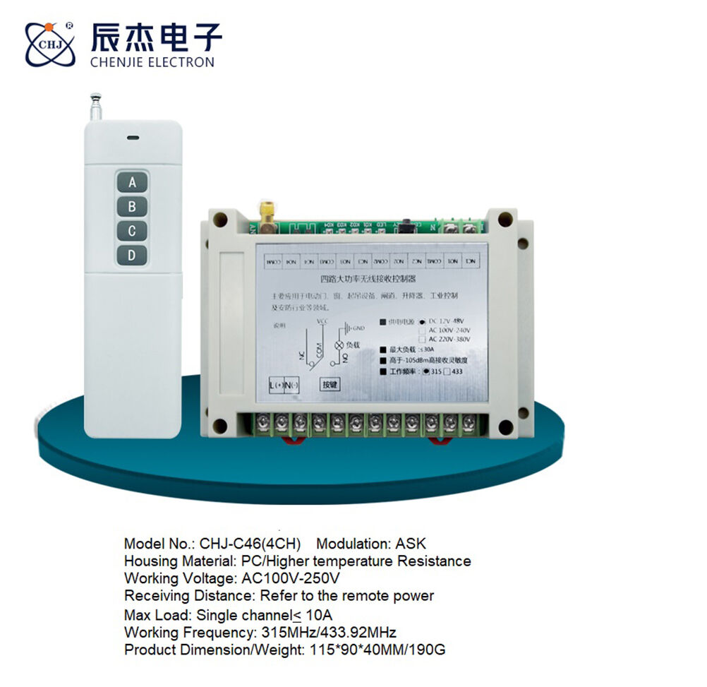 433mhz Ac100v-265v 4ch/6ch Wireless Dc Motor Controller Motor Positive ...