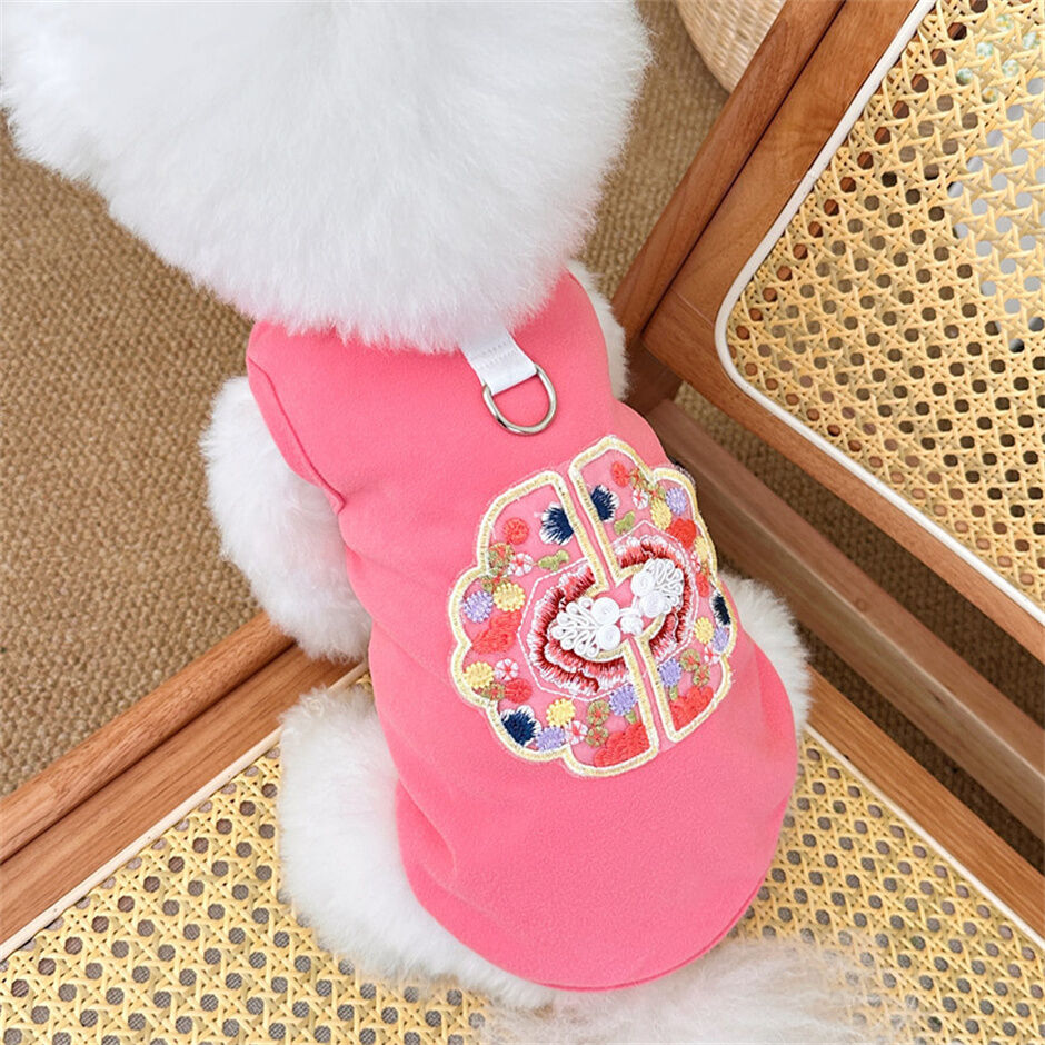 New Spring And Summer Pet National Style Dog Cat Clothes Teddy Bichon ...