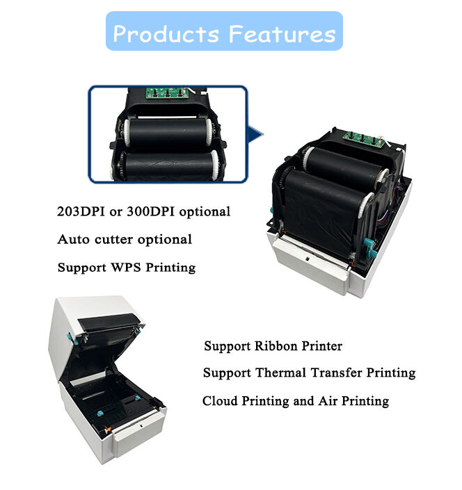 110mm Thermal Shipping Adhesive Label Sticker Ribbon Printer For Small ...