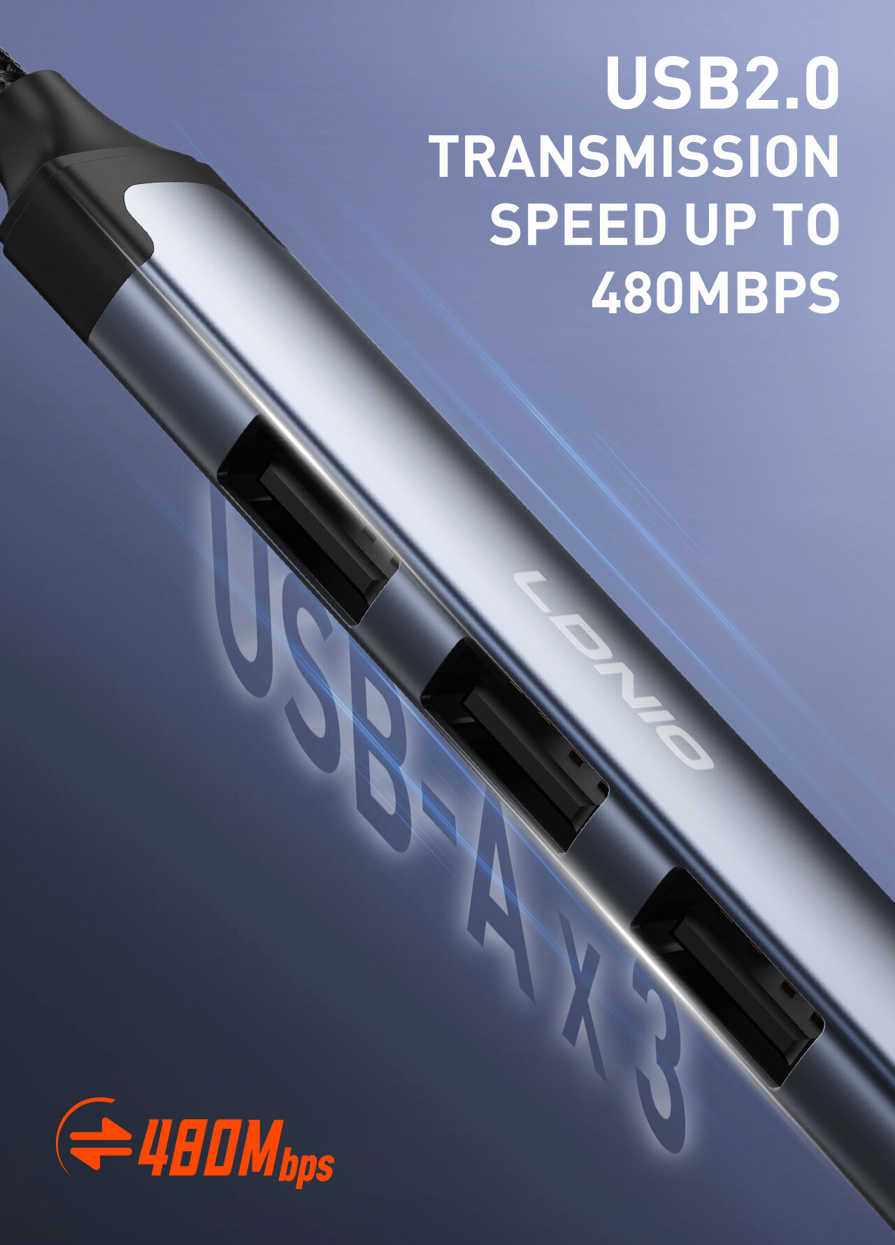 Usb-a To Usb 2.0x3+3.5mm Audio Data Transmission And Mobile Phone ...
