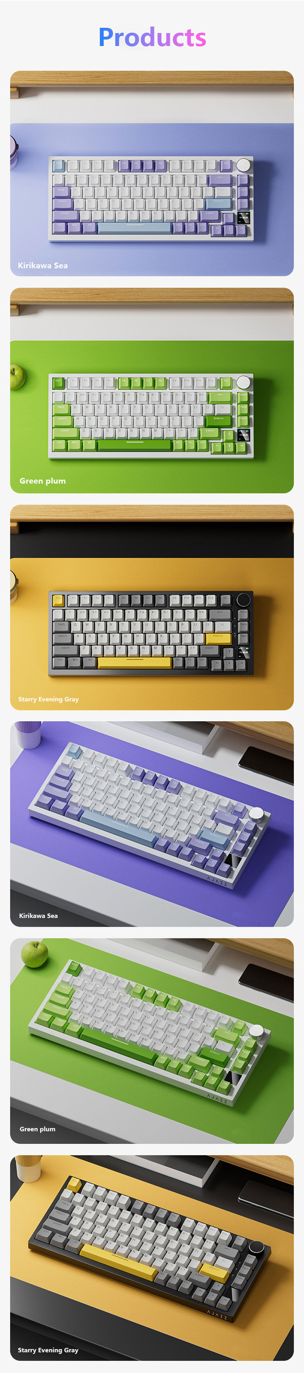 Tri-mode Wireless Bluetooth Wired Mechanical Keyboard Customized 75 Hot ...