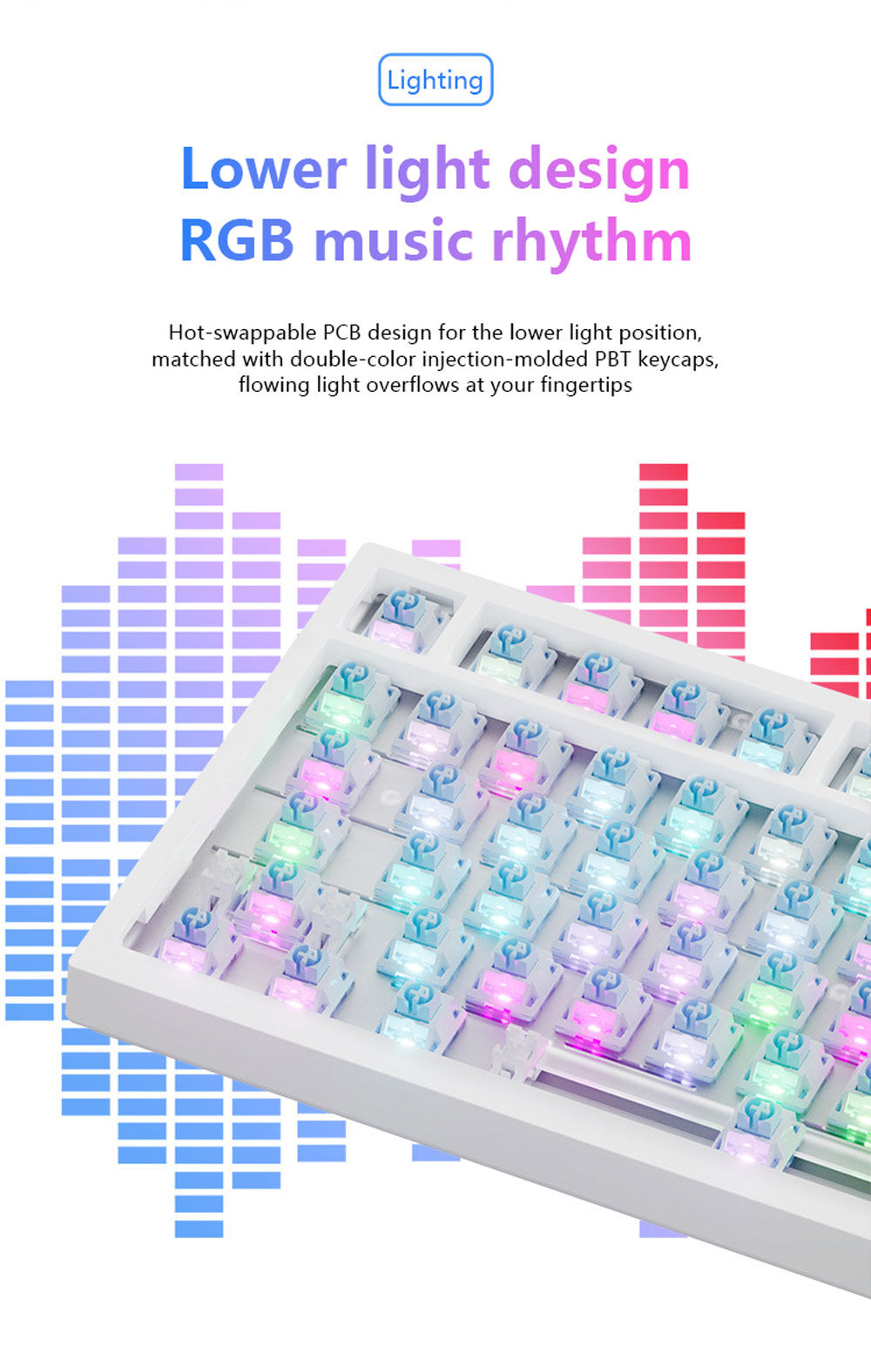 Tri-mode Wireless Bluetooth Wired Mechanical Keyboard Customized 75 Hot ...