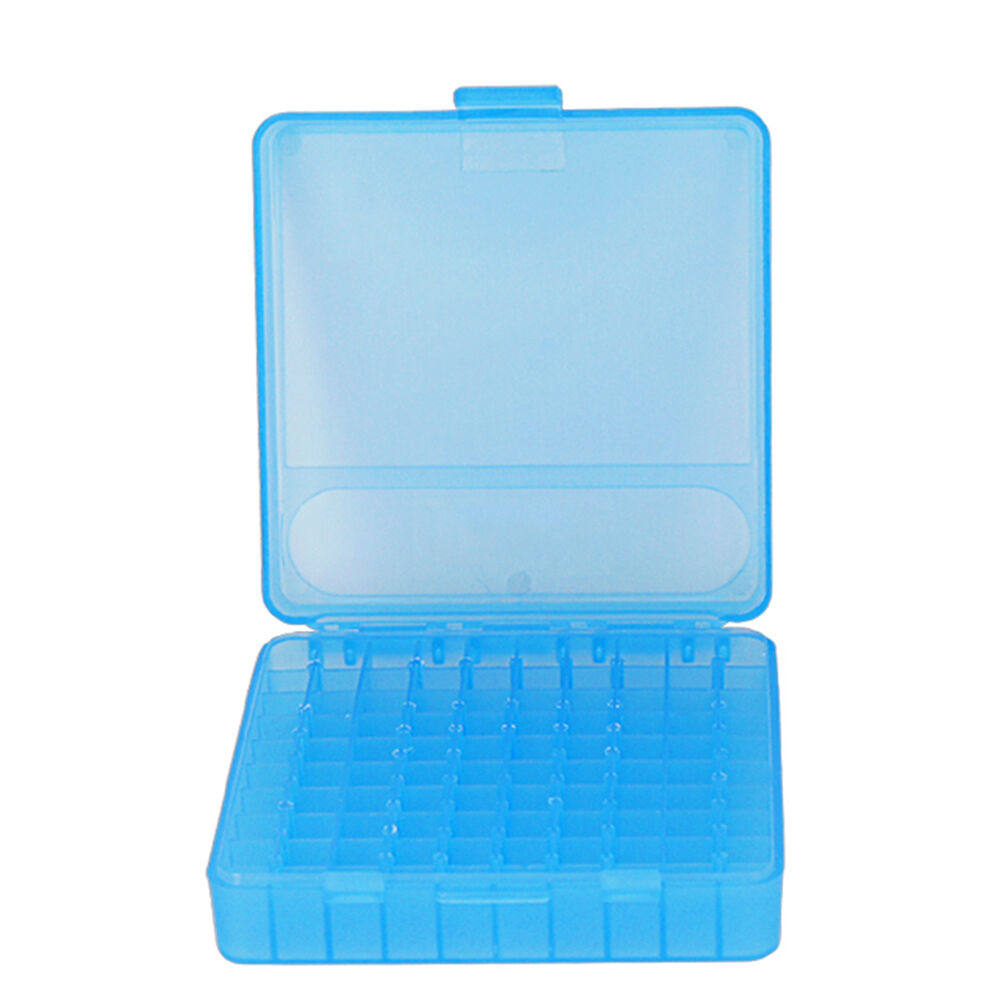 Waterproof Hard Plastic Box Outdoor Hunting Sports Clear Blue 100 Round ...