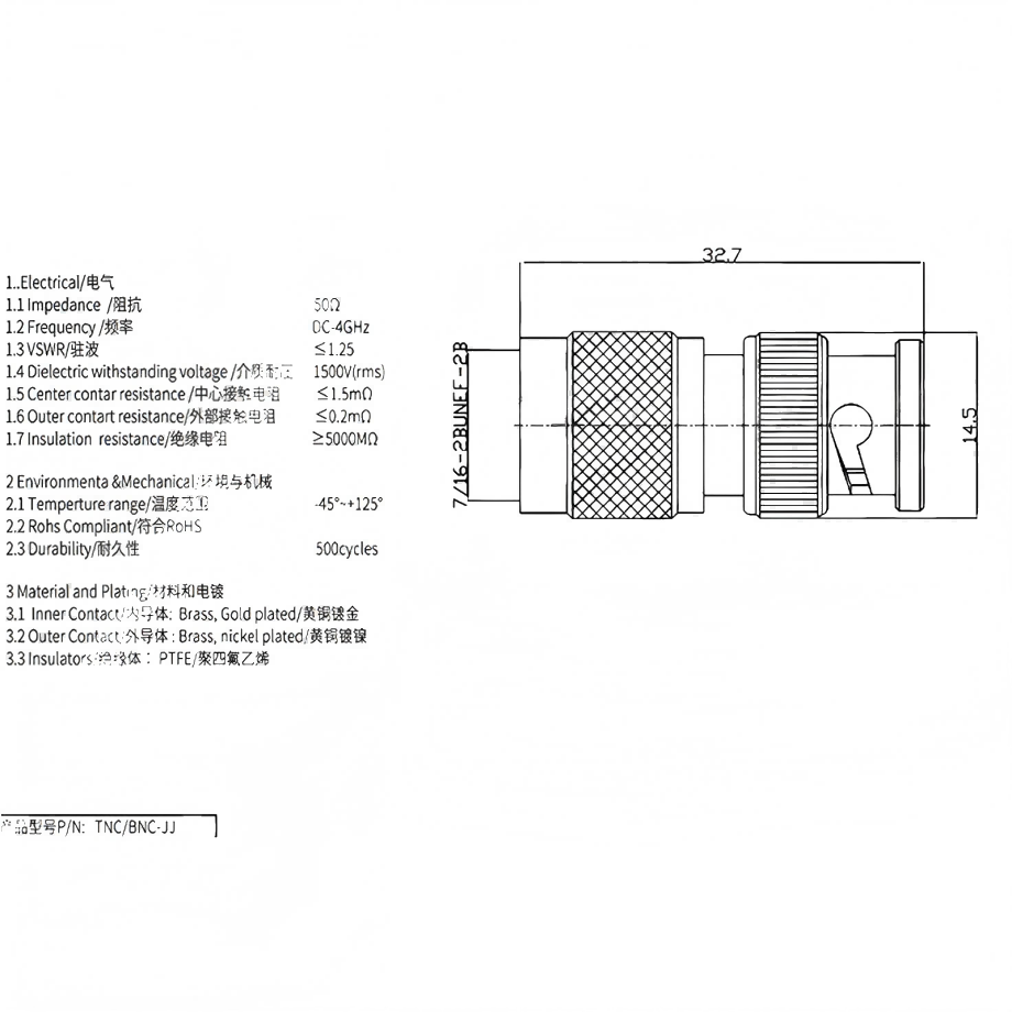 Rf Adapter Tnc Connector Male Bnc Connector Male Rf Connector, Tnc ...