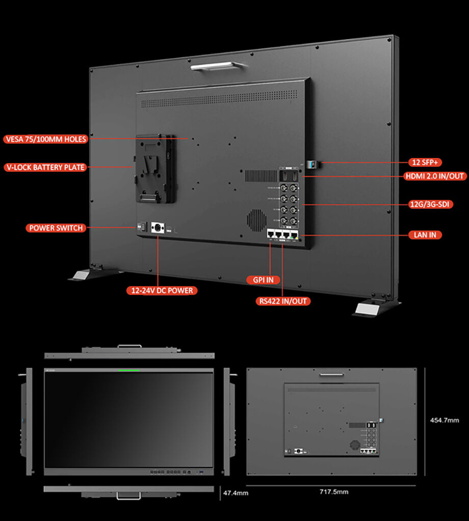 Multiple View Display 31.5 Inch Dci-p3 Hdr 4k Broadcast Director ...