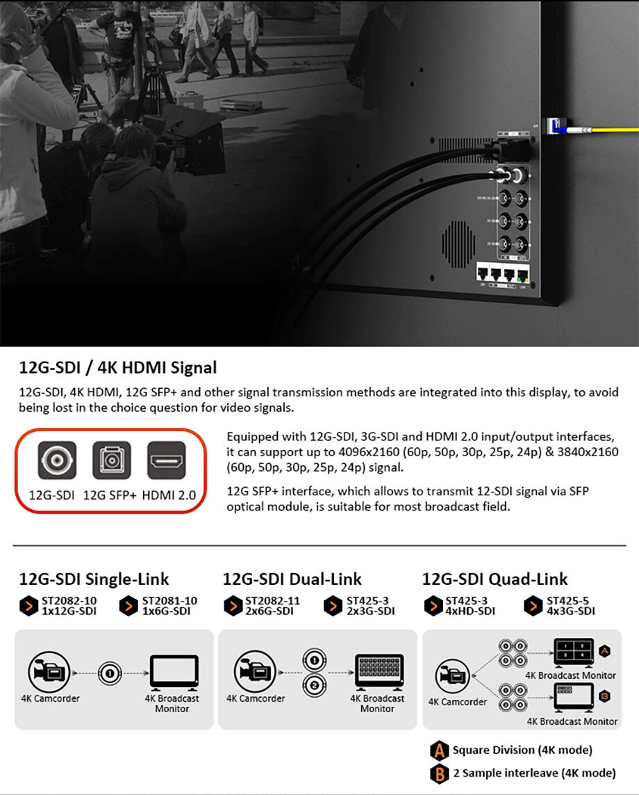 Multiple View Display 31.5 Inch Dci-p3 Hdr 4k Broadcast Director ...