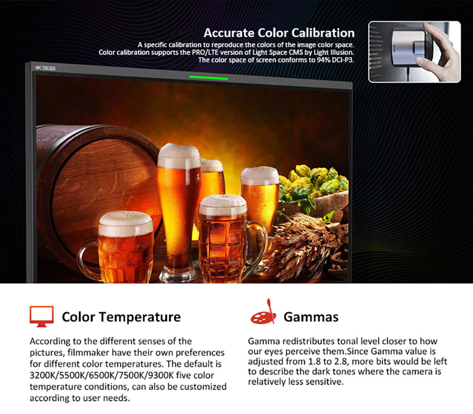 Multiple View Display 31.5 Inch Dci-p3 Hdr 4k Broadcast Director ...