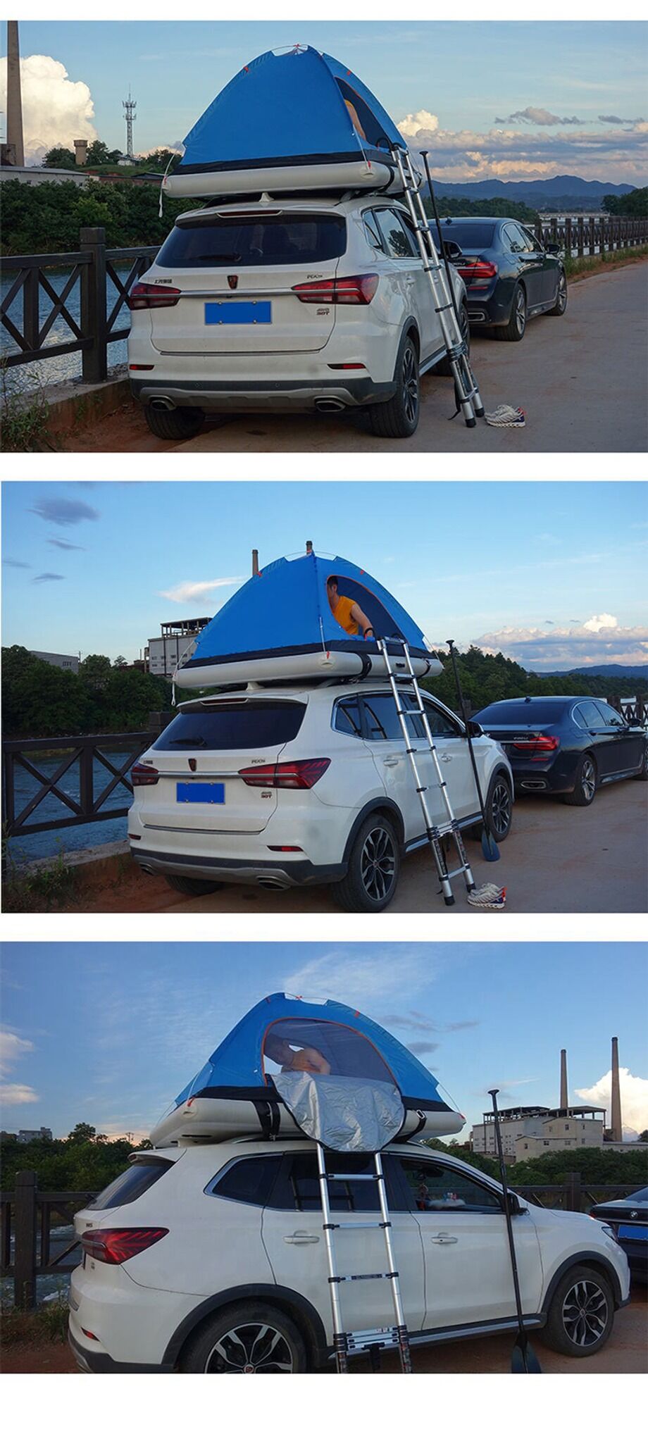Floating Pool Canopy Portable Rooftop Tent Suv Car Camping Inflatable ...