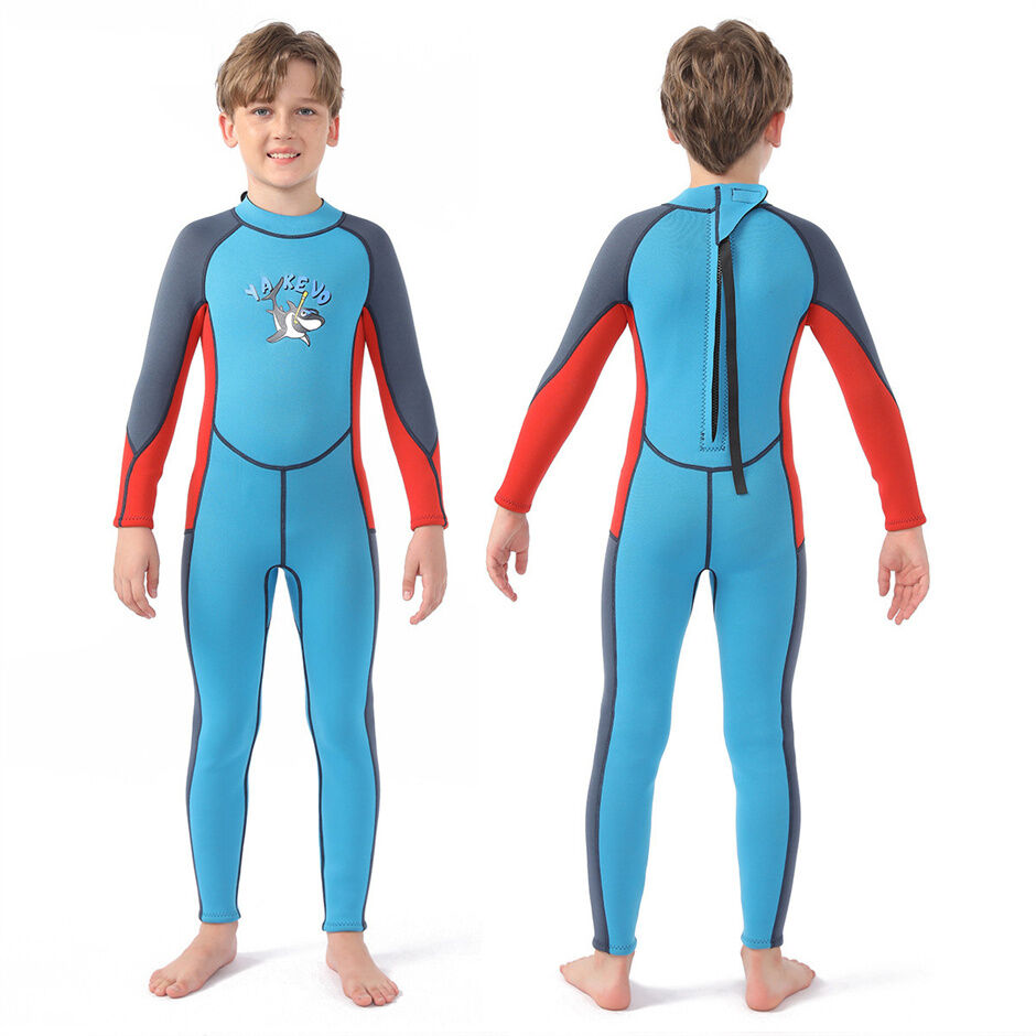 Children's Swimsuit Thick Warm Clothing One-piece Long-sleeved Trousers ...