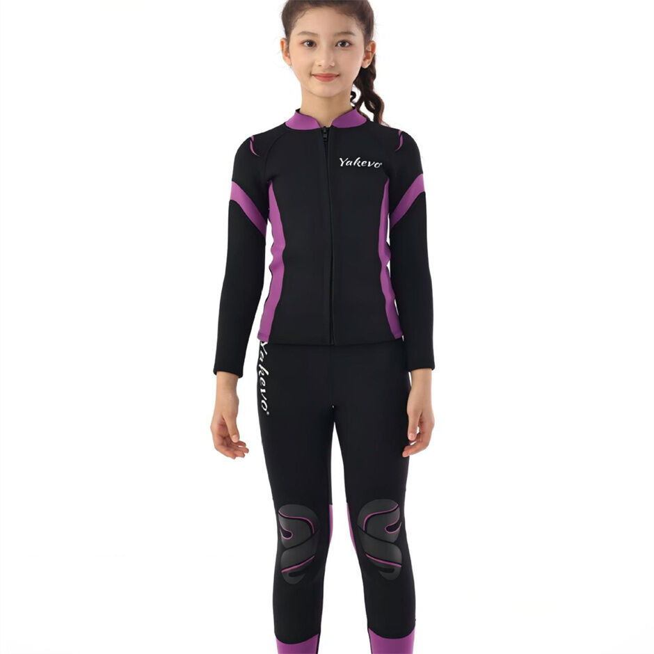 Children's Swimsuit Thick Warm Clothing One-piece Long-sleeved Trousers ...