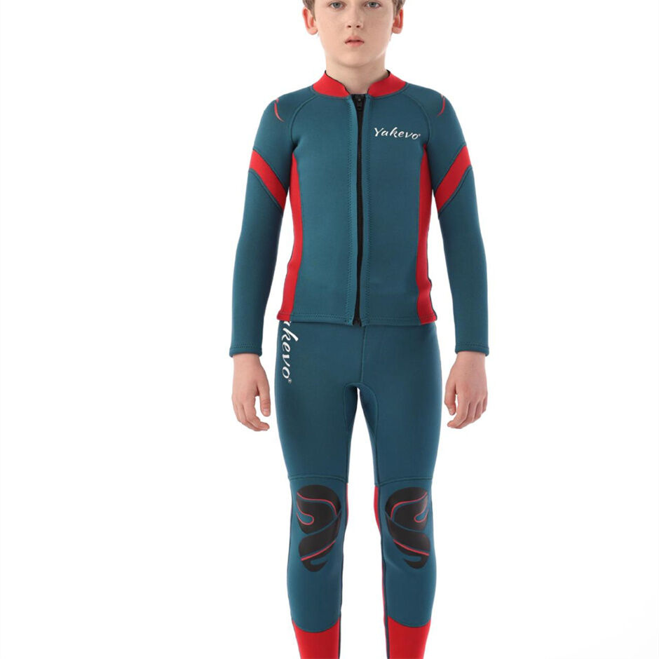 Children's Swimsuit Thick Warm Clothing One-piece Long-sleeved Trousers ...