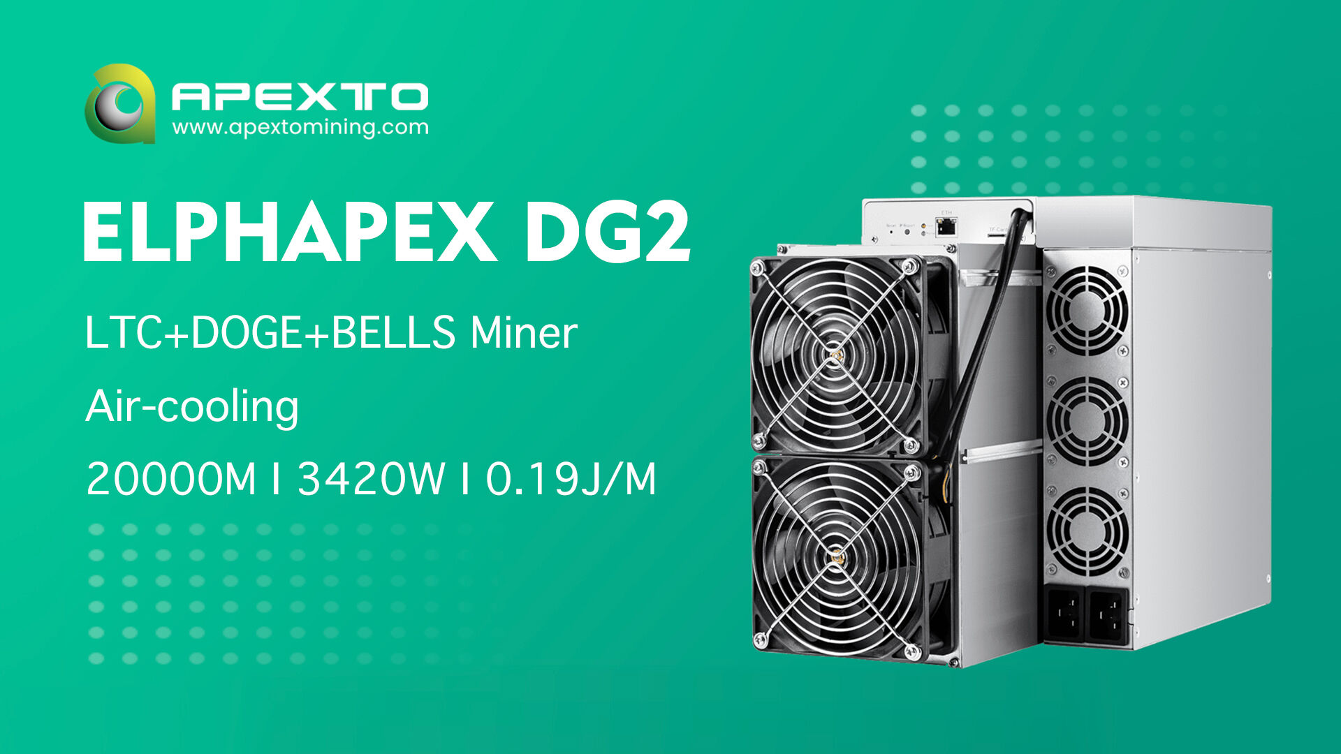Elphapex Dg2 High Hashrate Asic – Ltc Doge Miner | Scrypt Algorithm ...