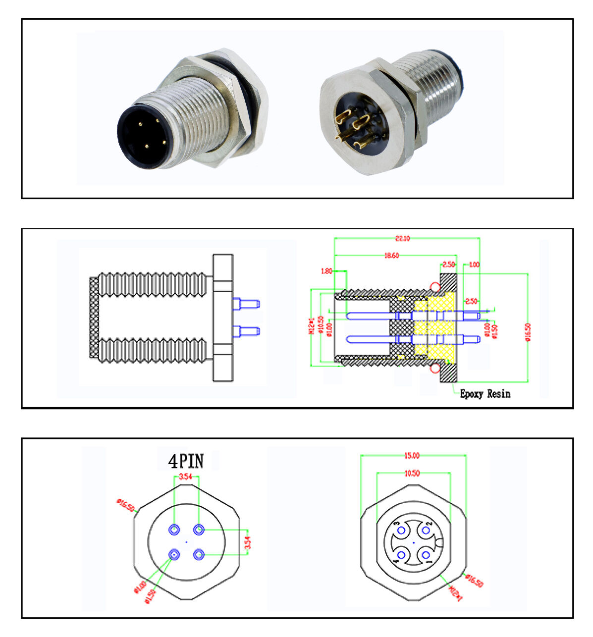 Factory Price Compact And Modular M12 5pin Pcb Socket For Sensors $1.1 ...