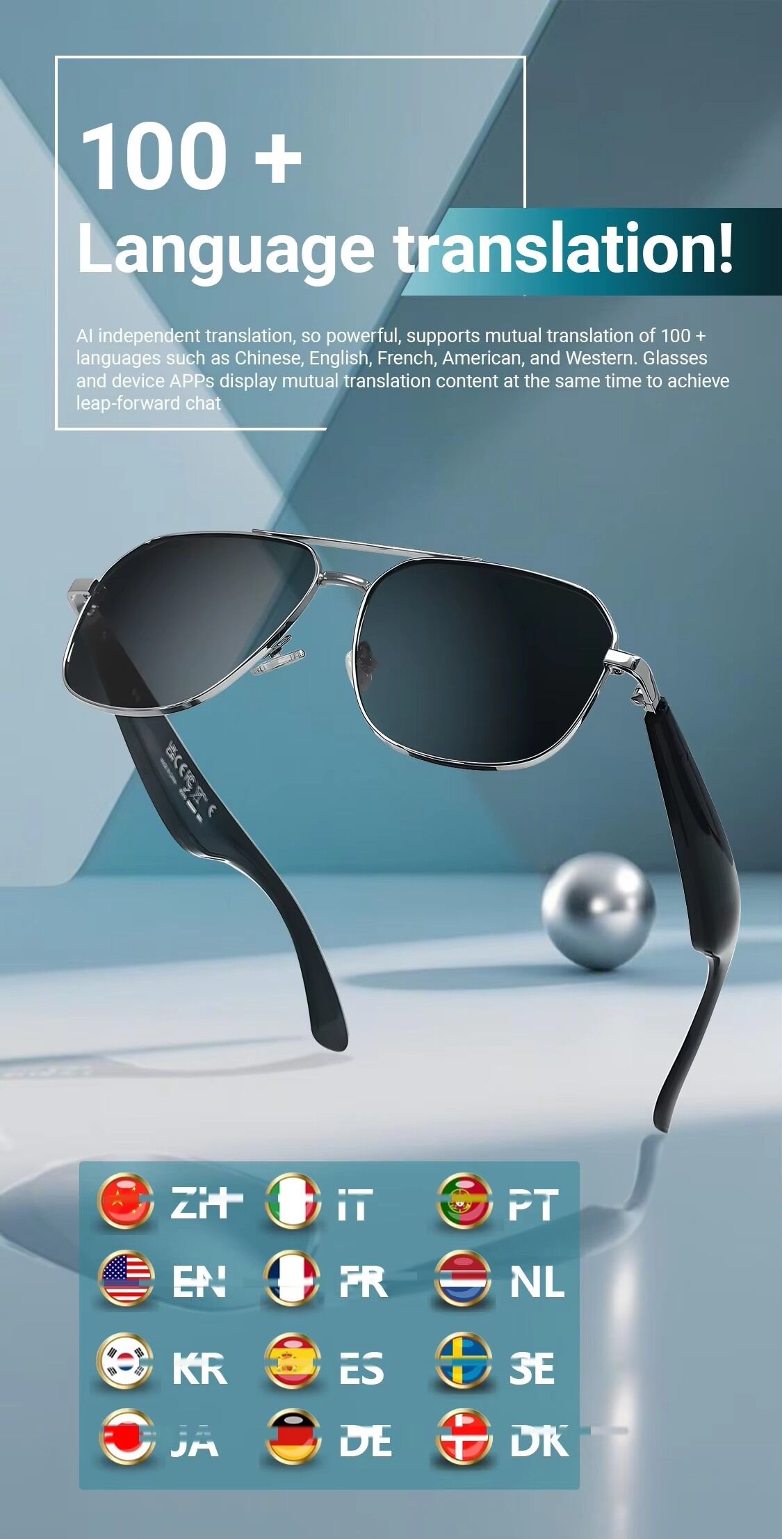 Buy China Wholesale Gy100 Smart Sunglasses Multi Language Wireless ...