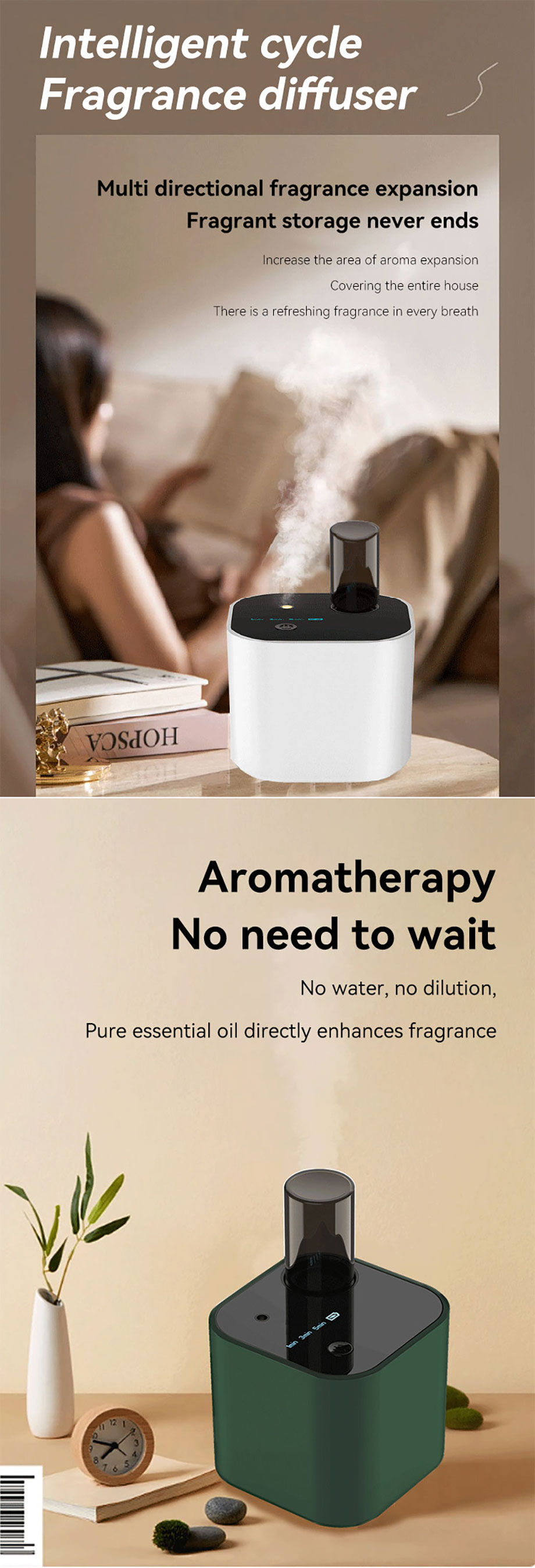 2025 Trends Smart Waterless Essential Oil Diffuser Mini Portable ...