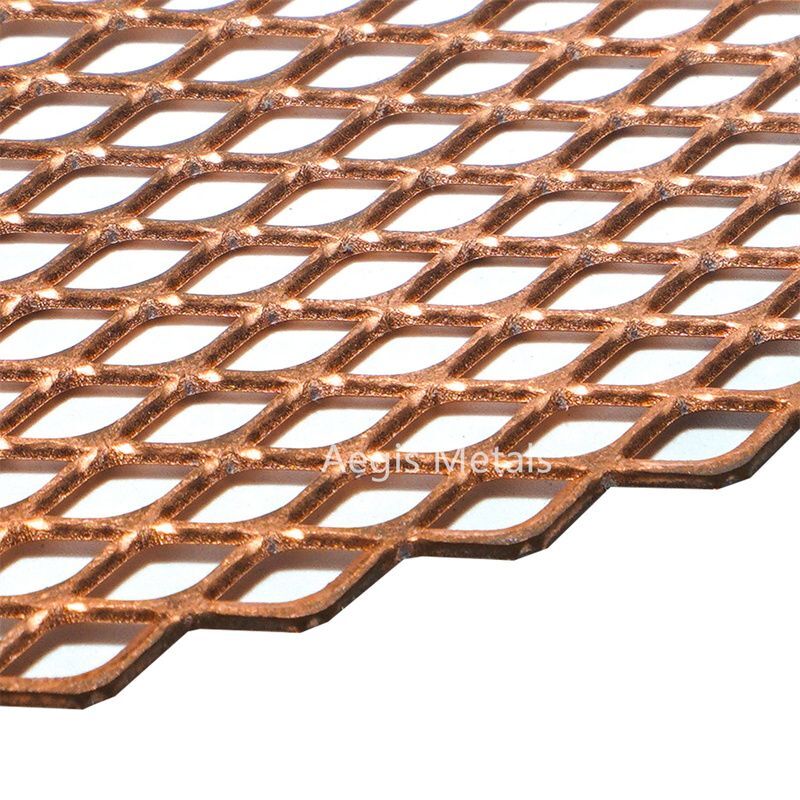 Ultra Fine 0.5*1mm 2*3mm Copper Expanded Metal Sheet For Transformer ...